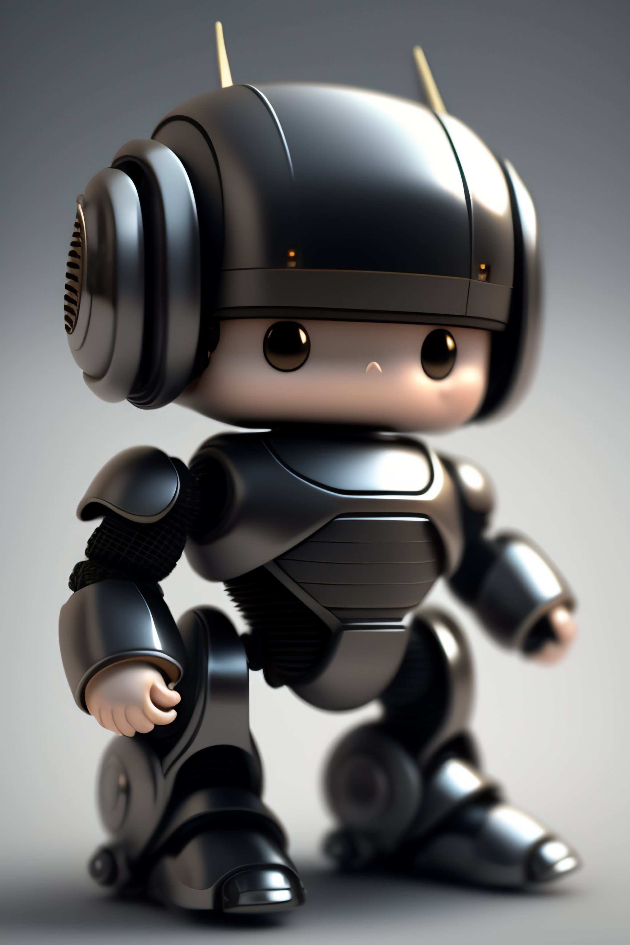 Lexica - Cute 3d render of toy art robocop