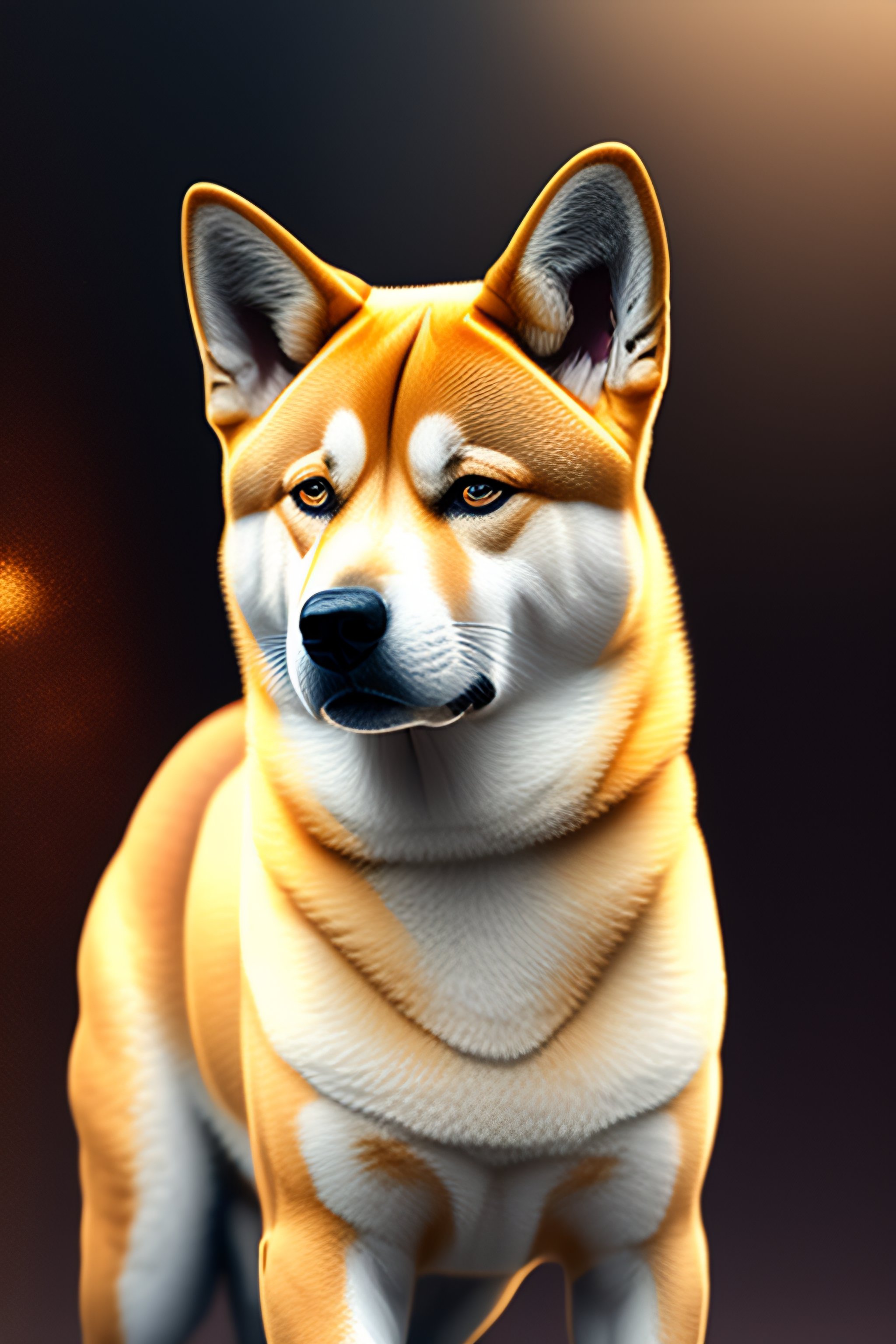 Lexica - Shiba Inu musclé et enervé digital art