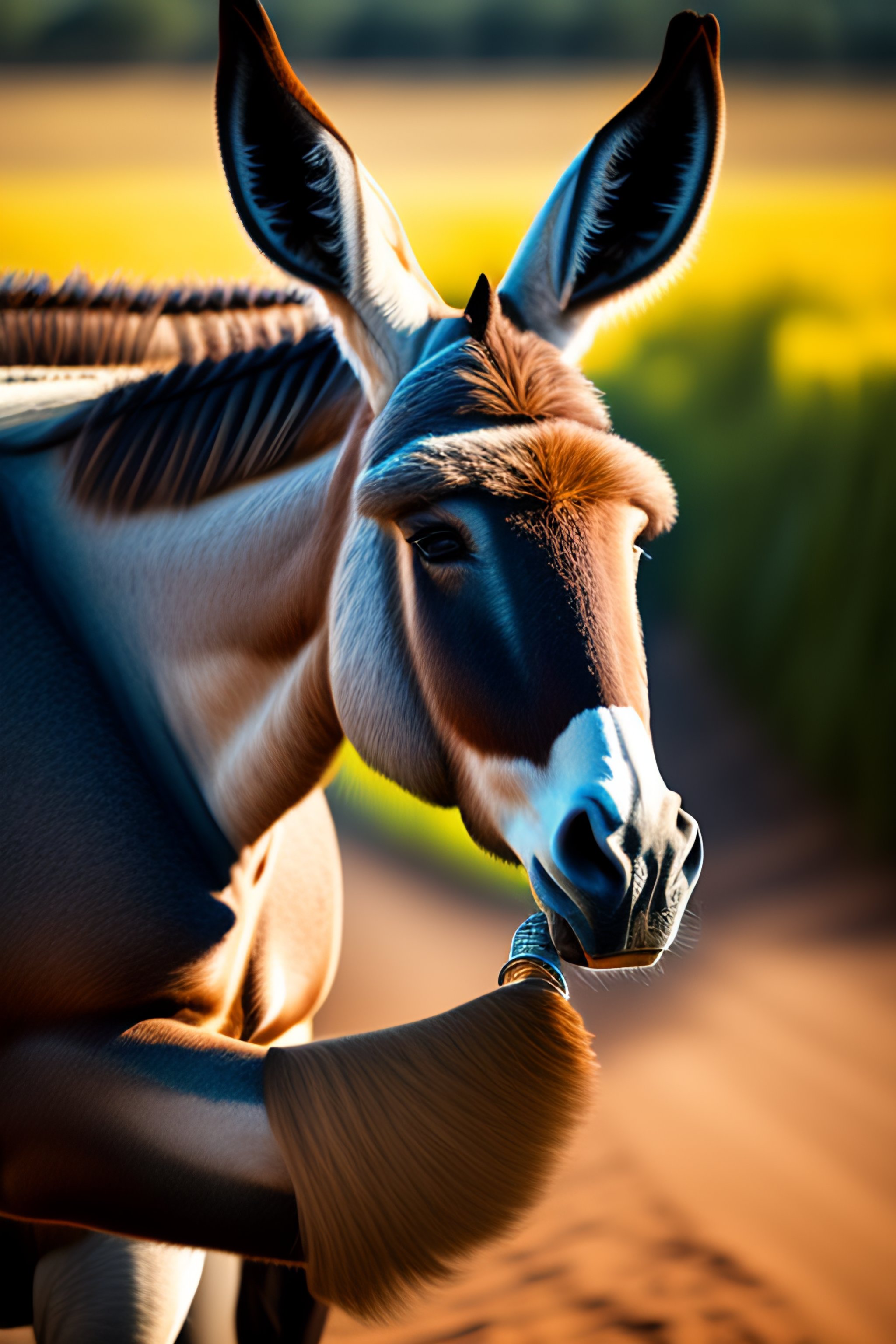 Lexica - A donkey making a call