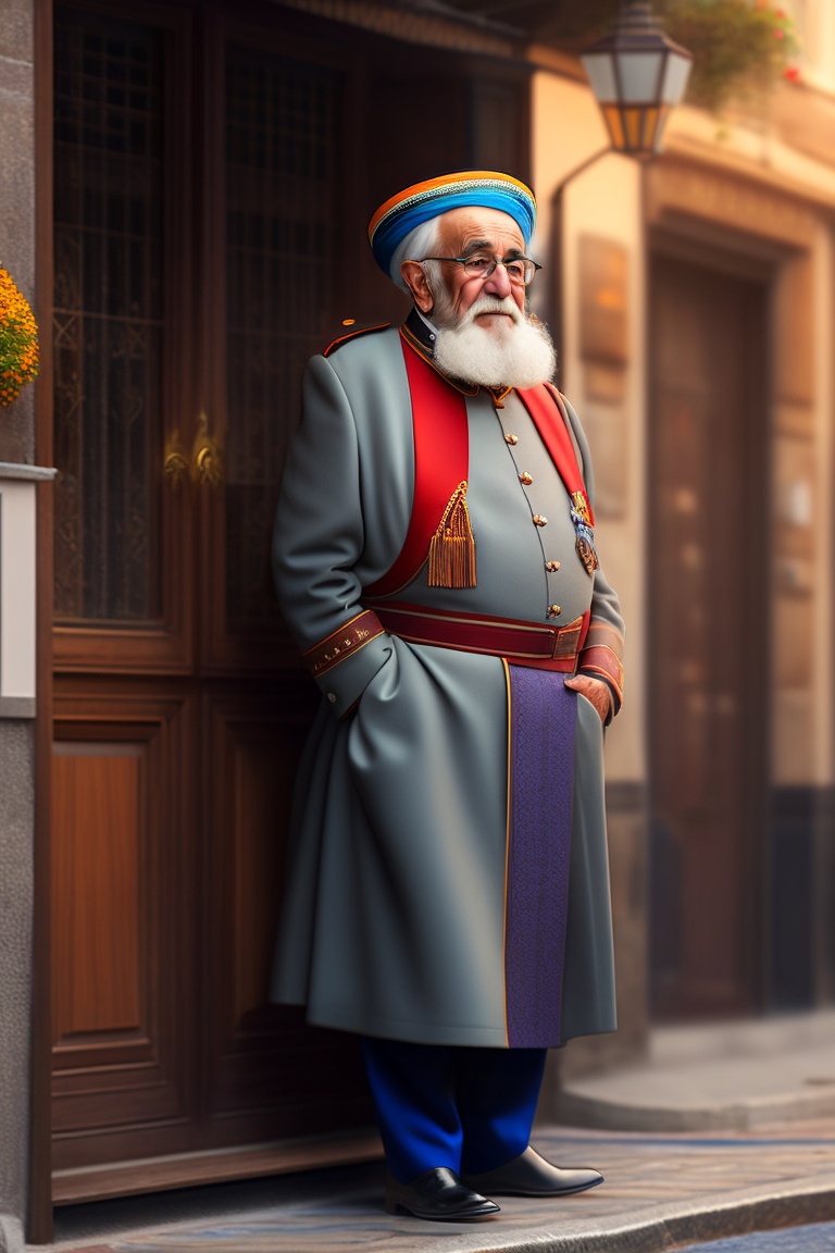 Lexica - A very old turkish grandpa,stay in city, looking in front