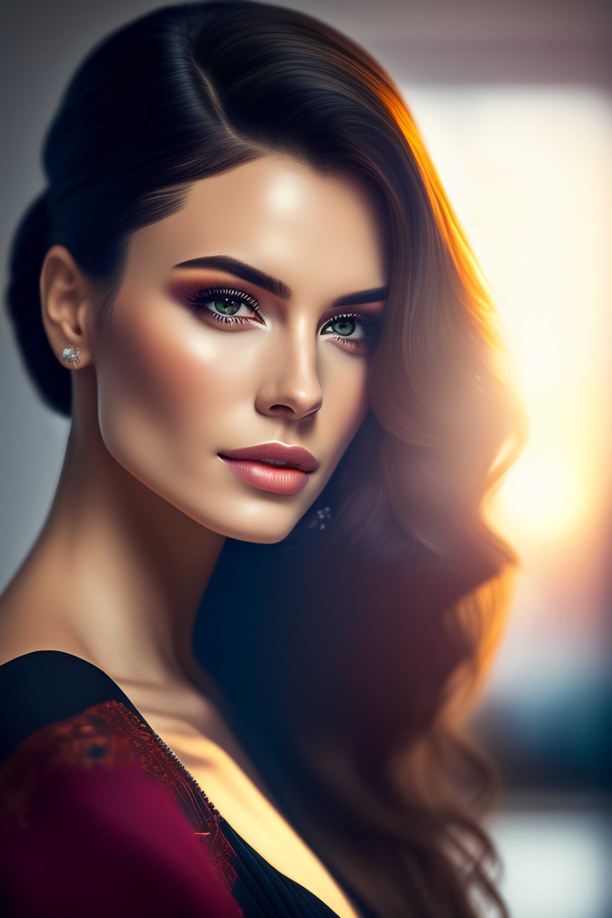 Lexica Beauty Woman With Computer A Character Side Portrait
