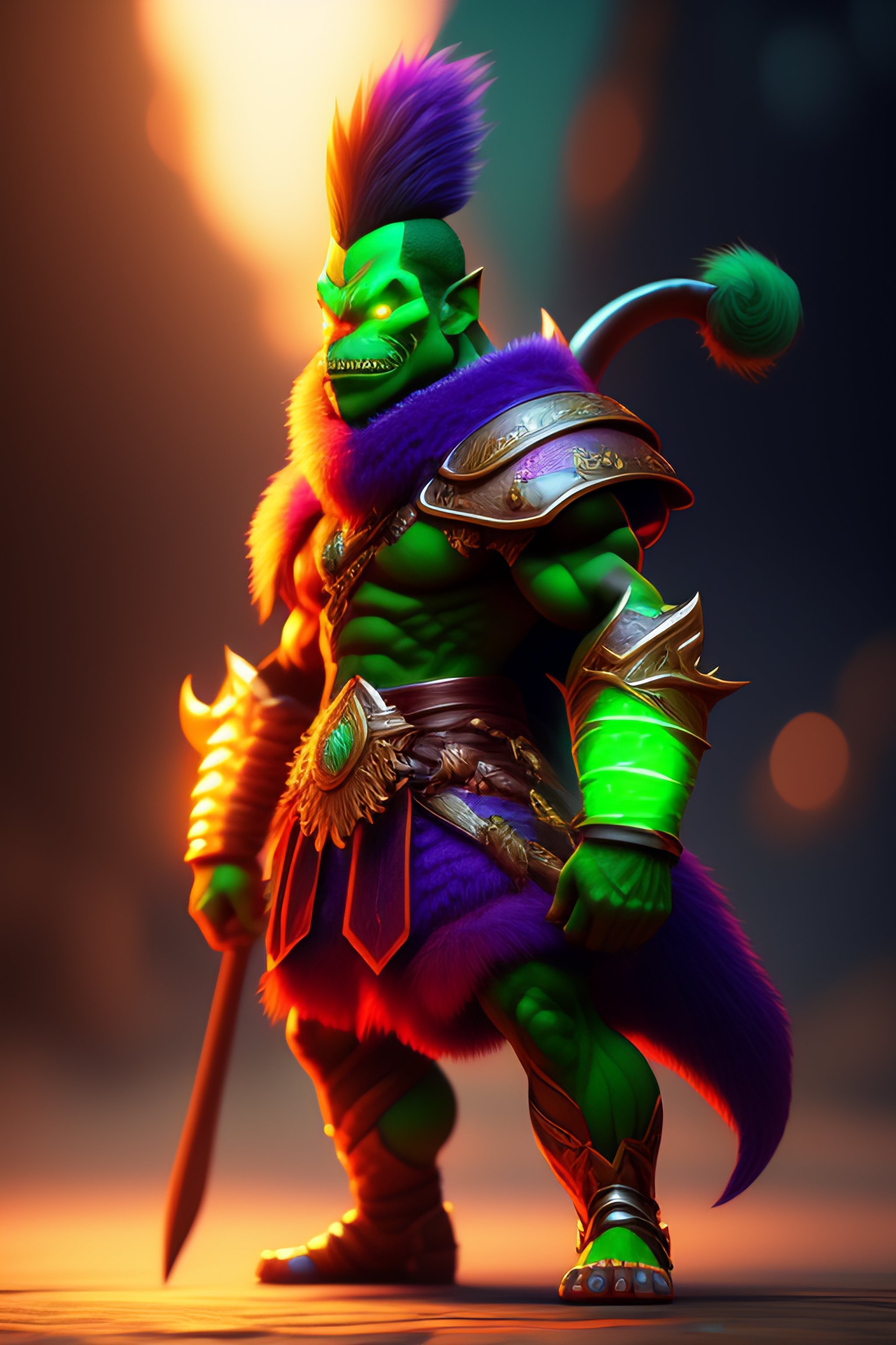 Lexica - Character concept portrait, a warrior grinch in a combat ...