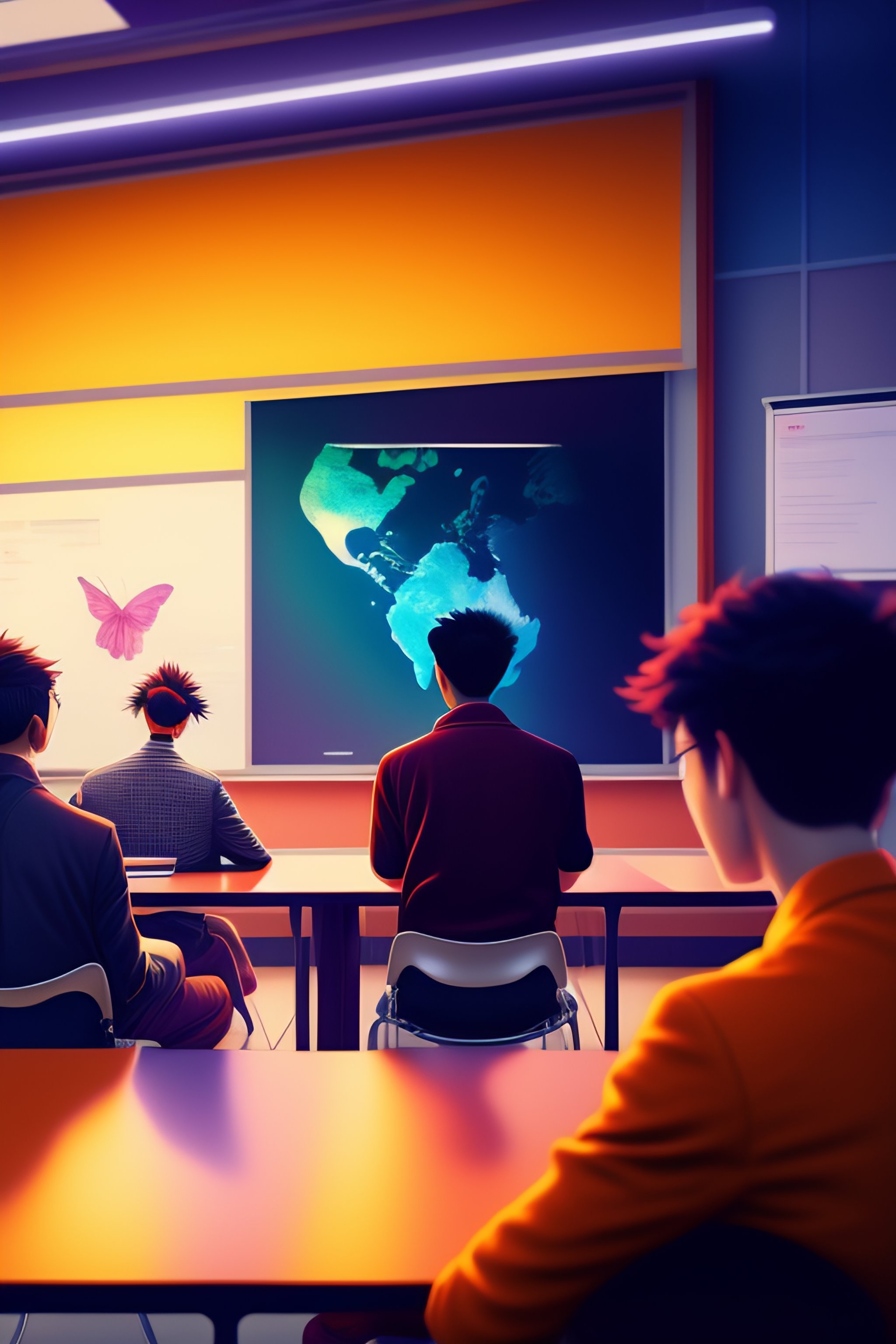 Lexica - College lecture room full of multicultural college students ...