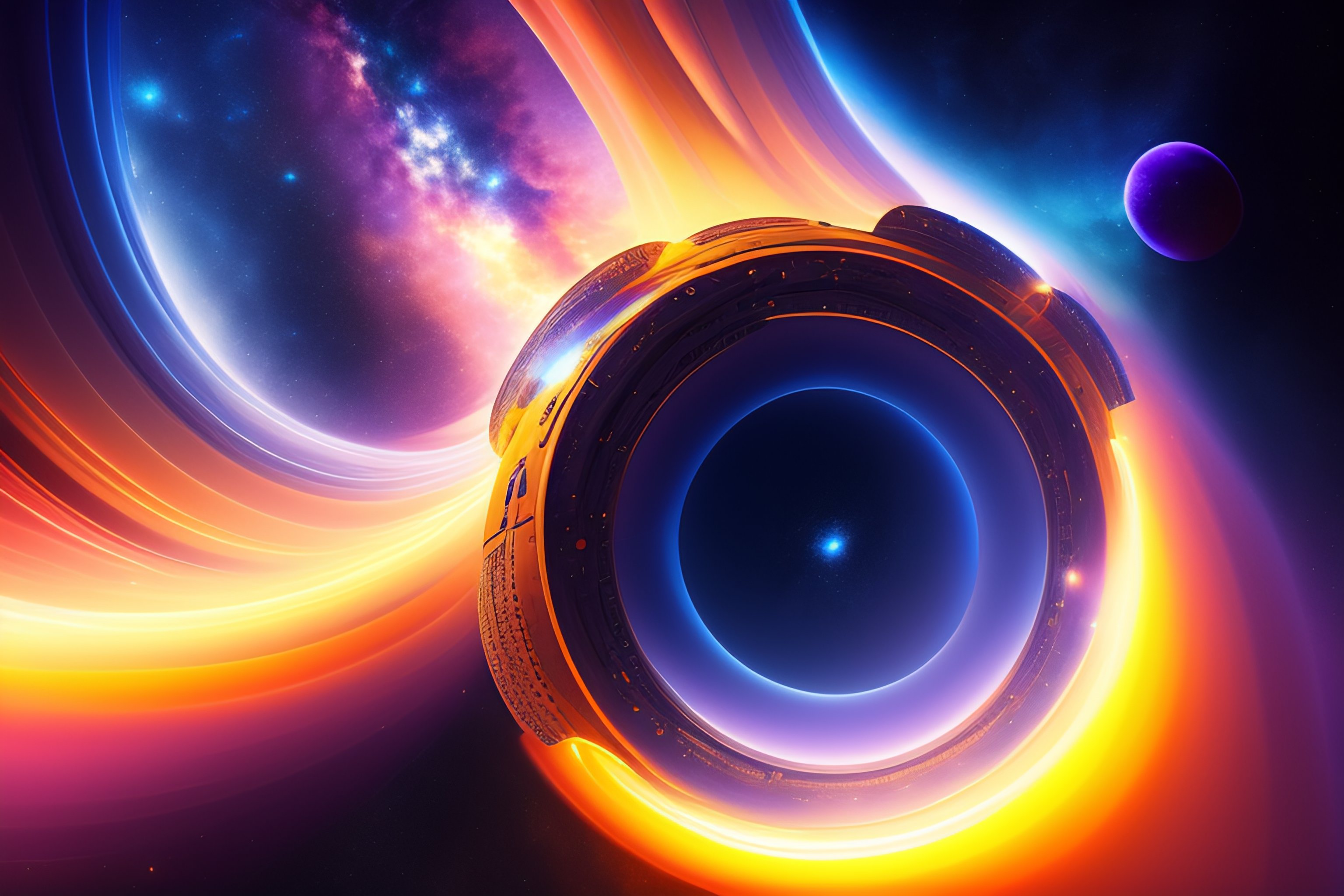 Lexica - Futuristic space, star clusters, stars, spaceship