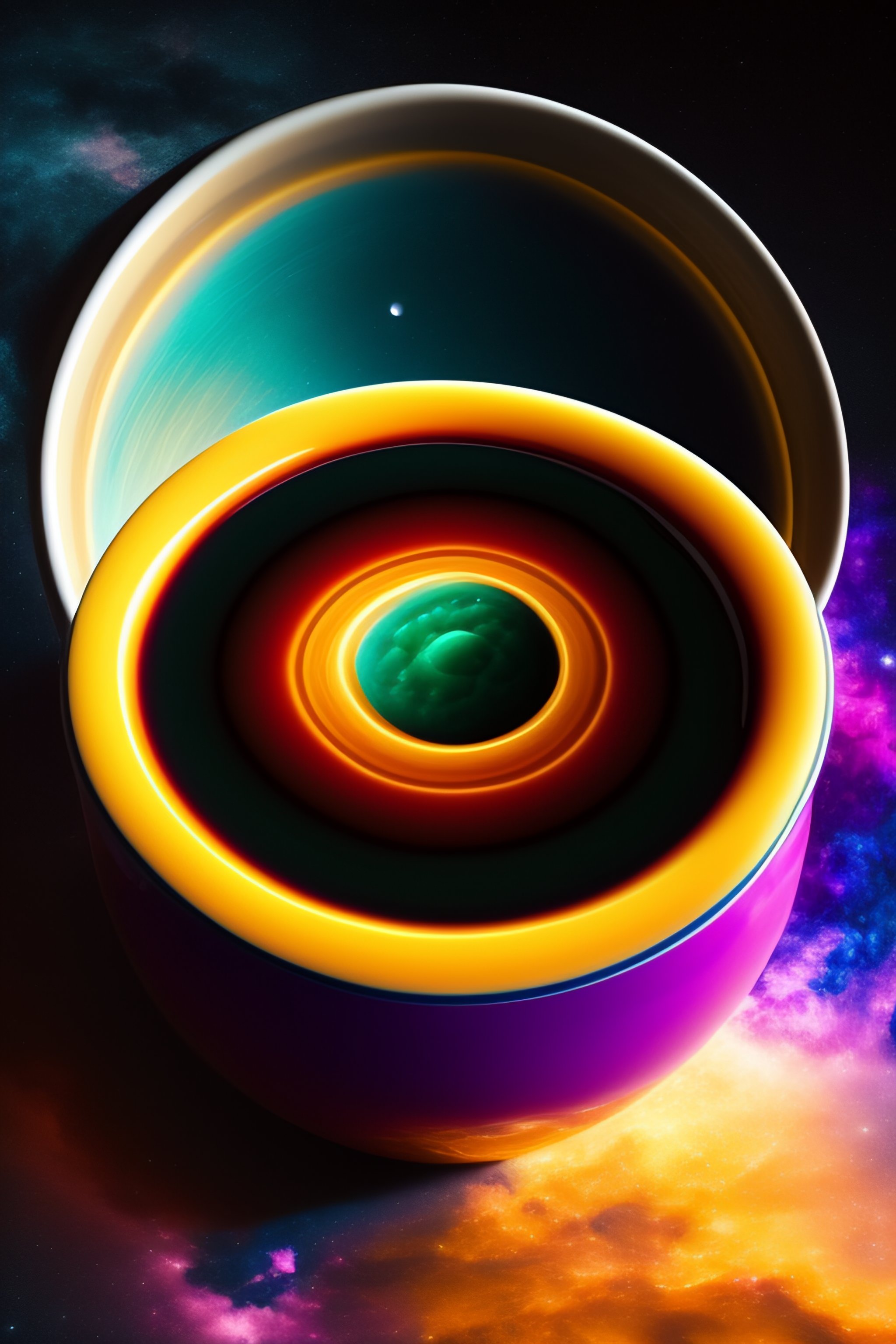 Lexica - A bowl of soup has galaxy inside ,hyper realistic,photot real ...