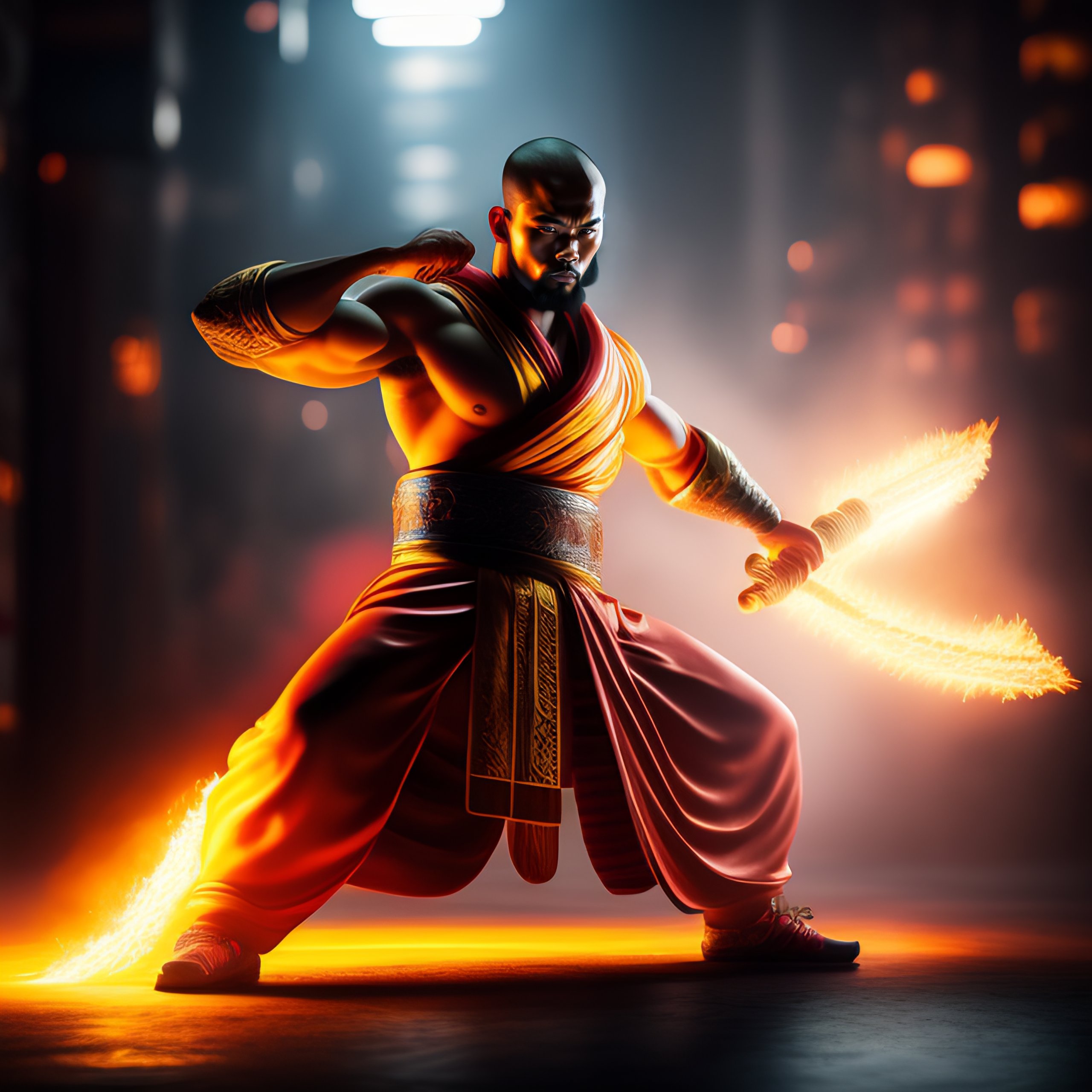 Lexica - Full body pose, hyperrealistic photograph of a shaolin ...