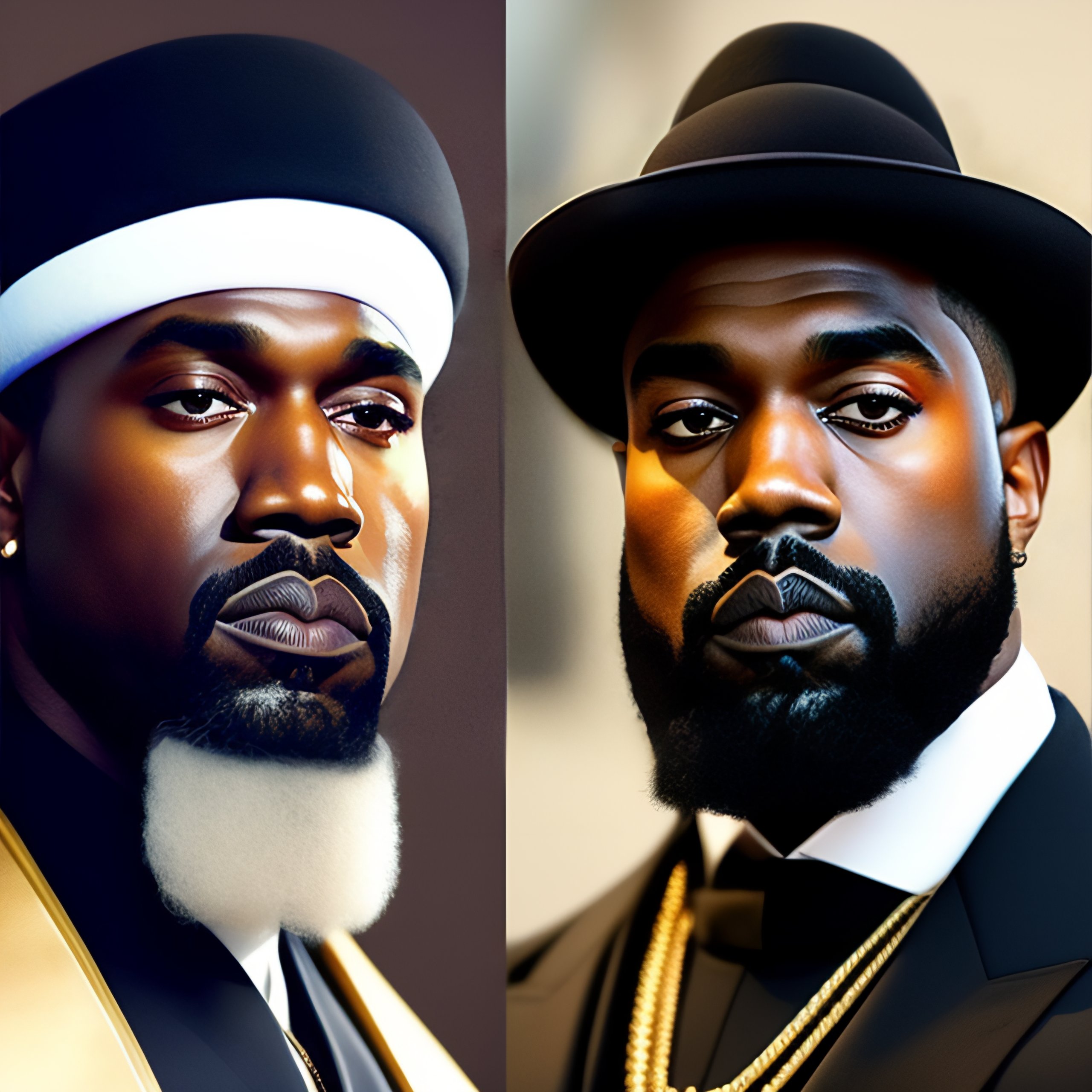 Lexica - Kanye west as orthodox jewish rabbi, long black beard, black ...