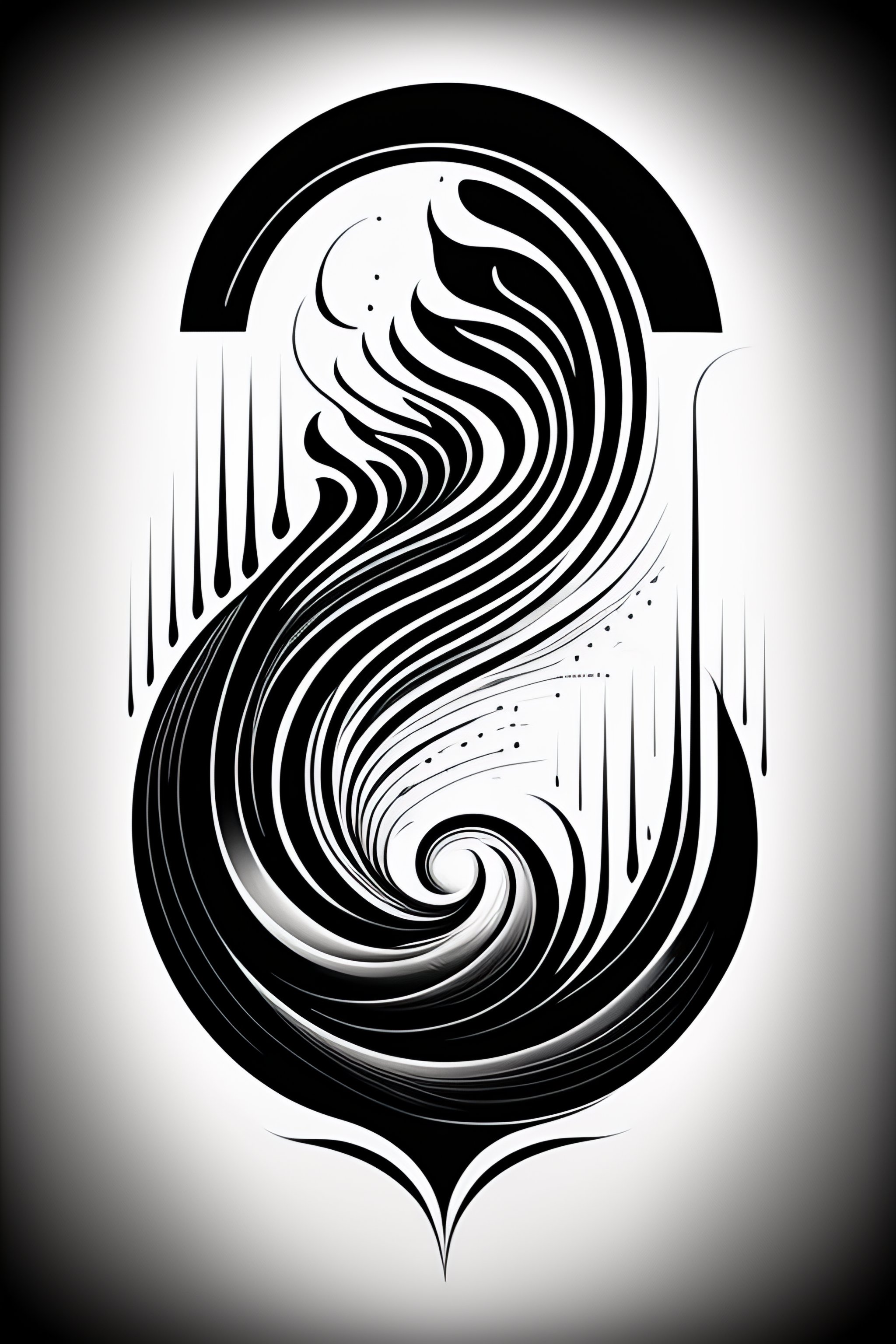 Lexica - A simple tattoo design depicting depression using sketch lines ...