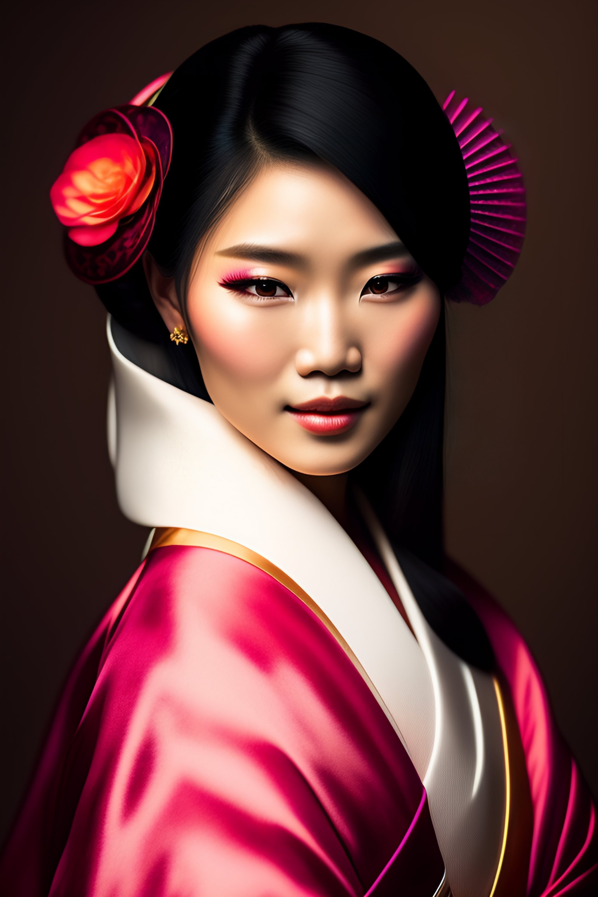 Lexica - Portrait of a stunningly beautiful, young, japanese geisha ...