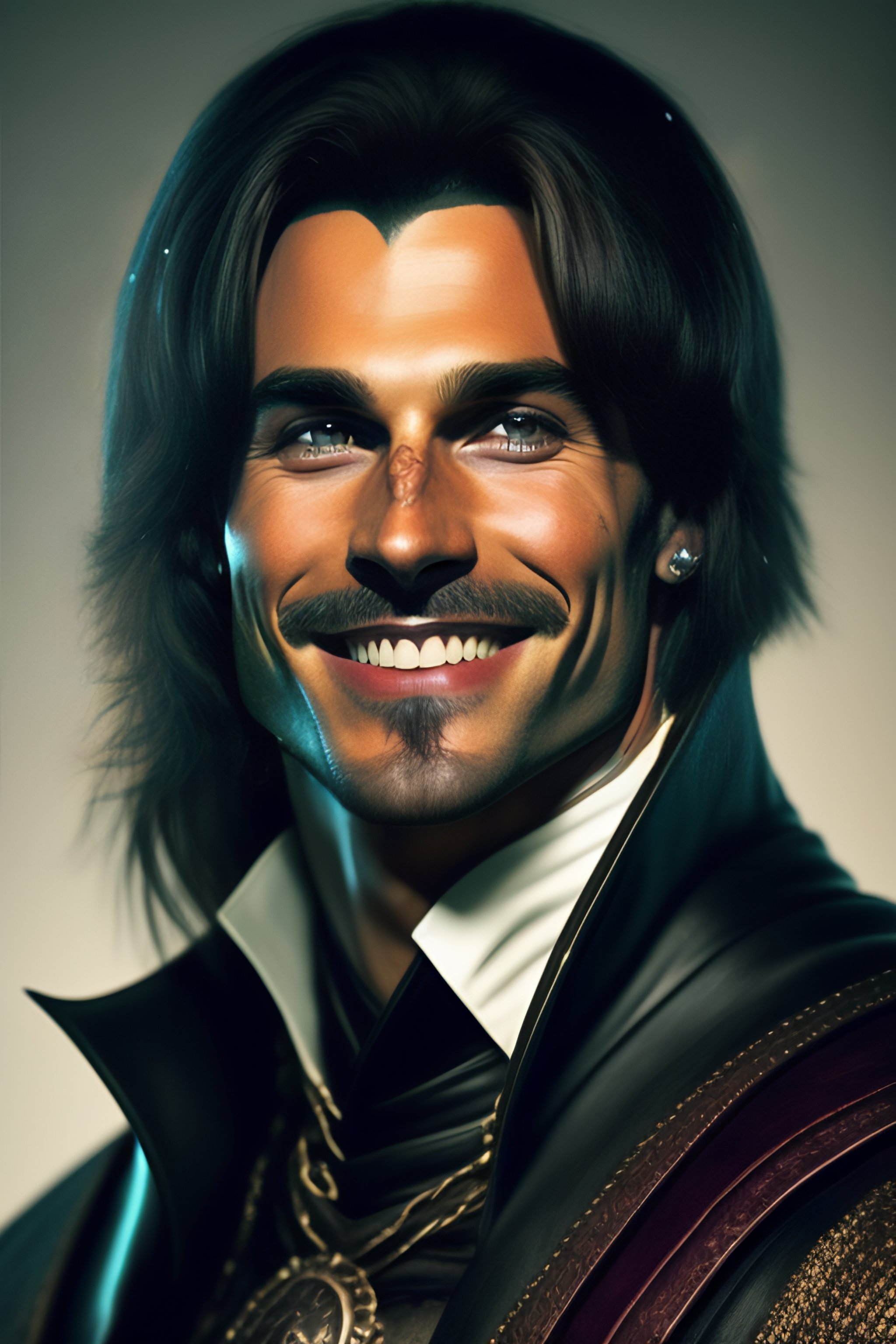 Lexica - Witch Hunter Prince Scruffy Scarred Gaunt creepy smile