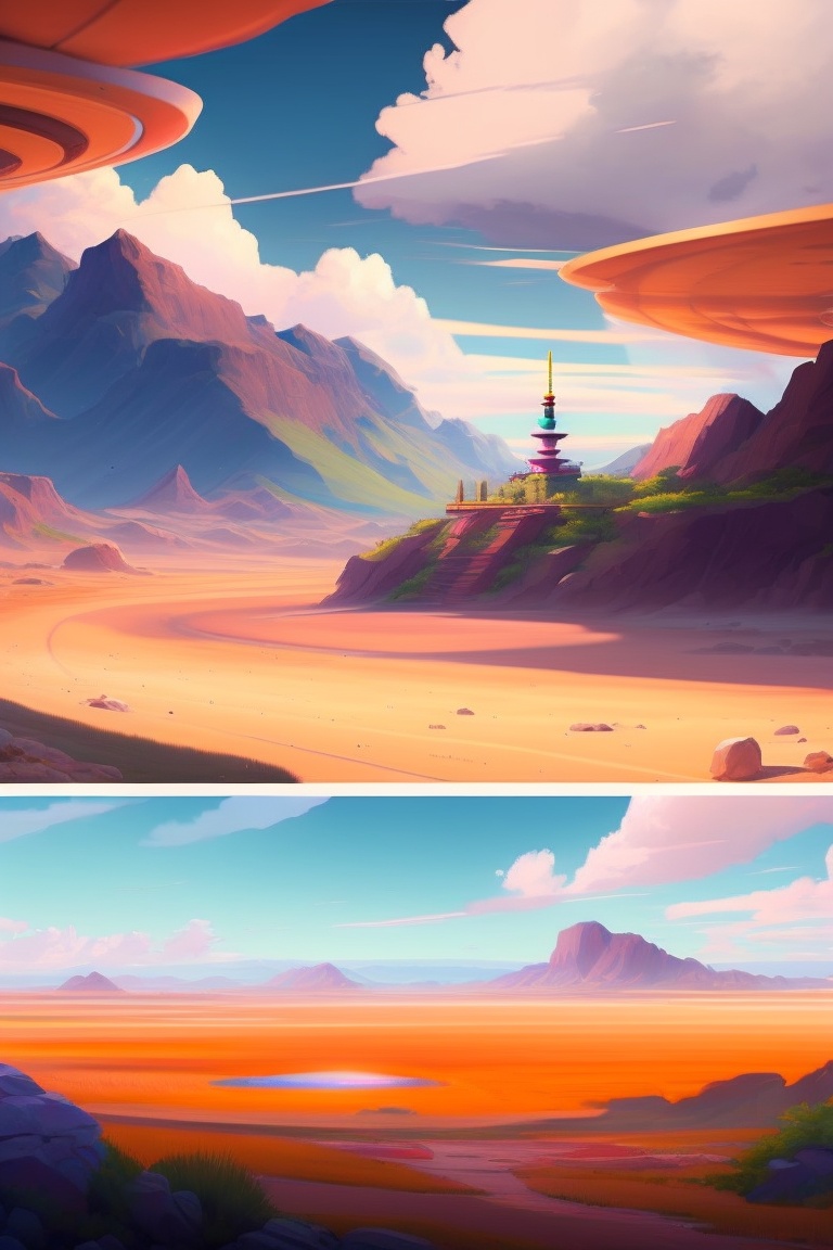 Lexica - Anime style, naruto style, a empty battlefield with some hills ...