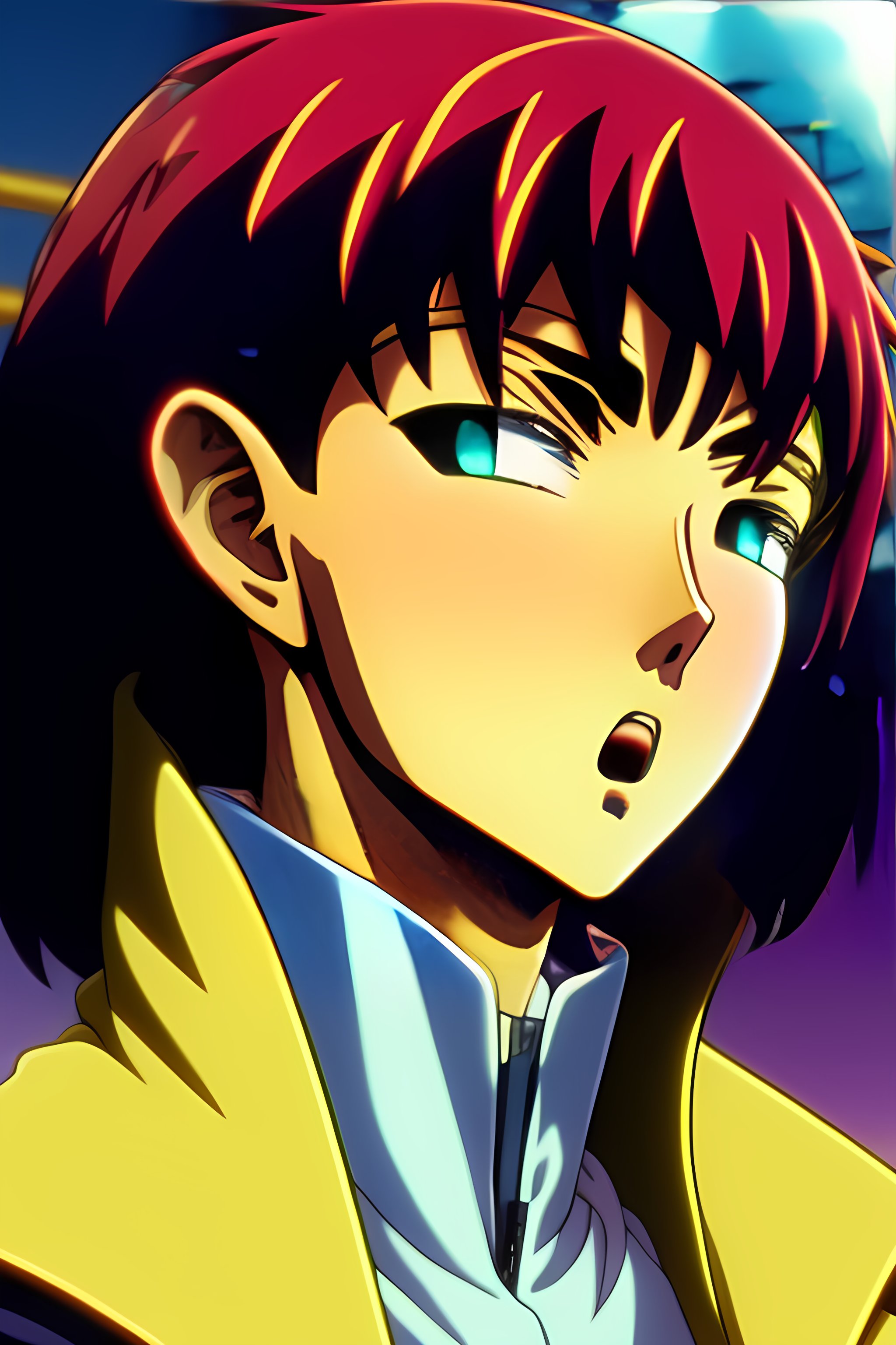 Lexica - 90's anime vintage anime screenshot of a man crying, face ...