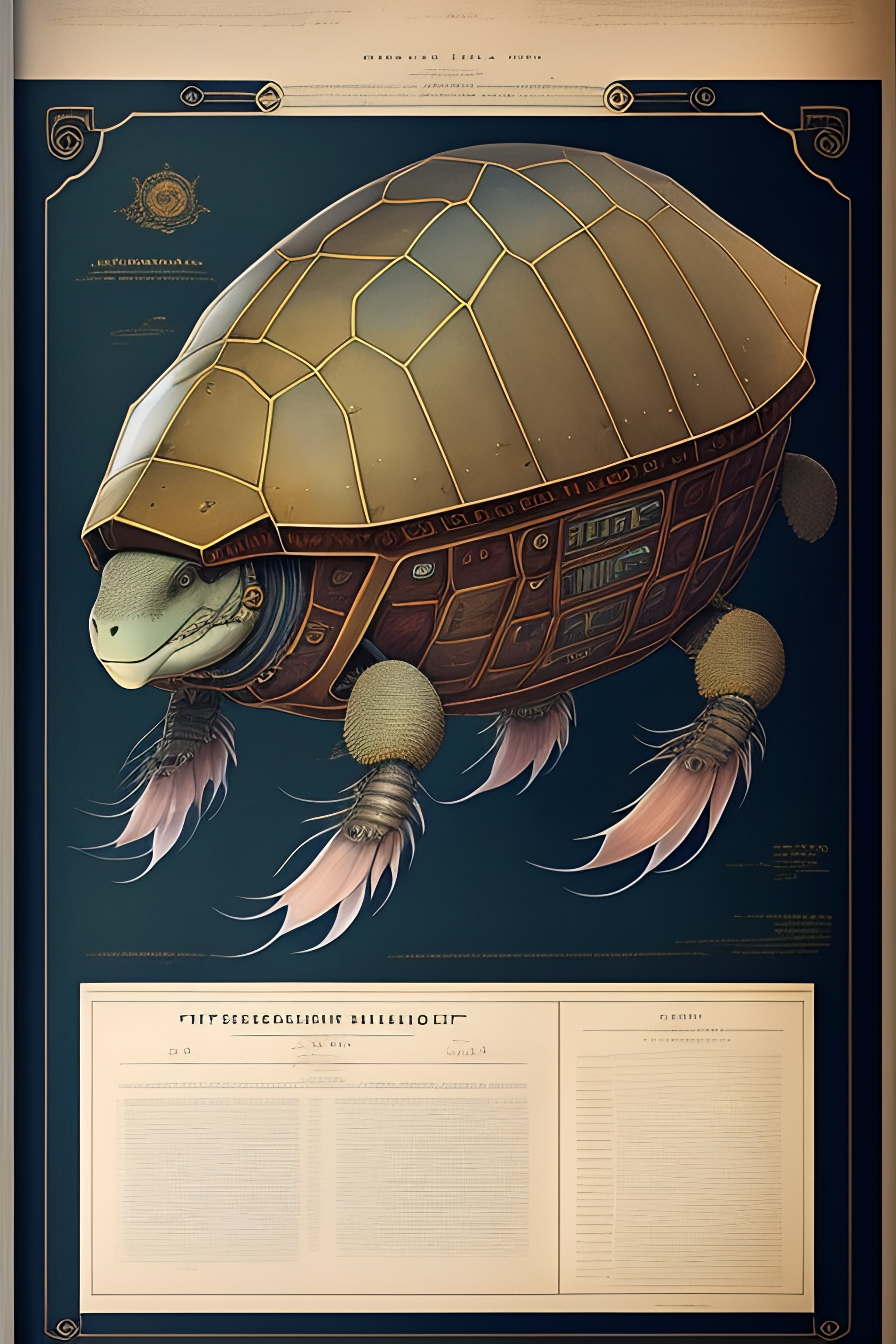 Lexica - A full page of a mechanical blueprint showing a design for a ...