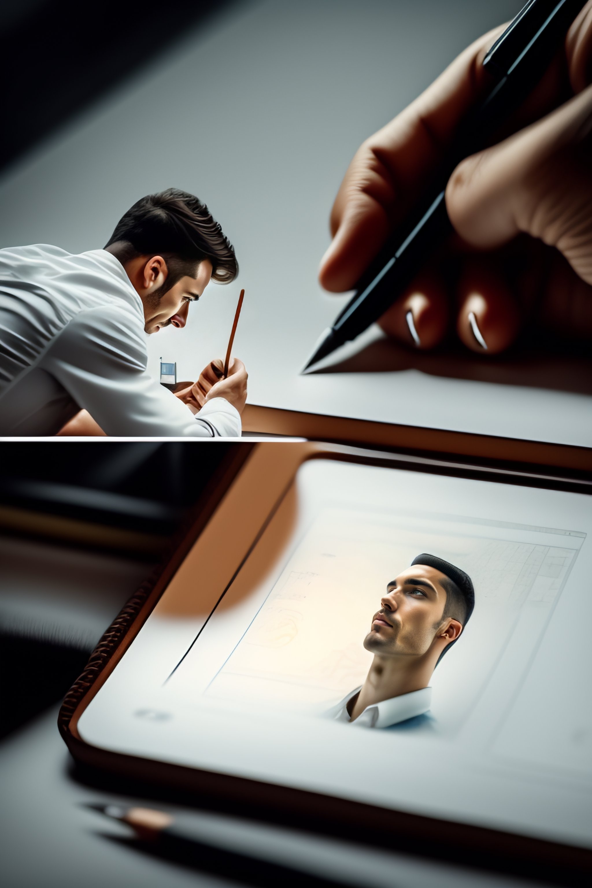 Lexica - A guy drawing himself drawing himself drawing himself in a ...