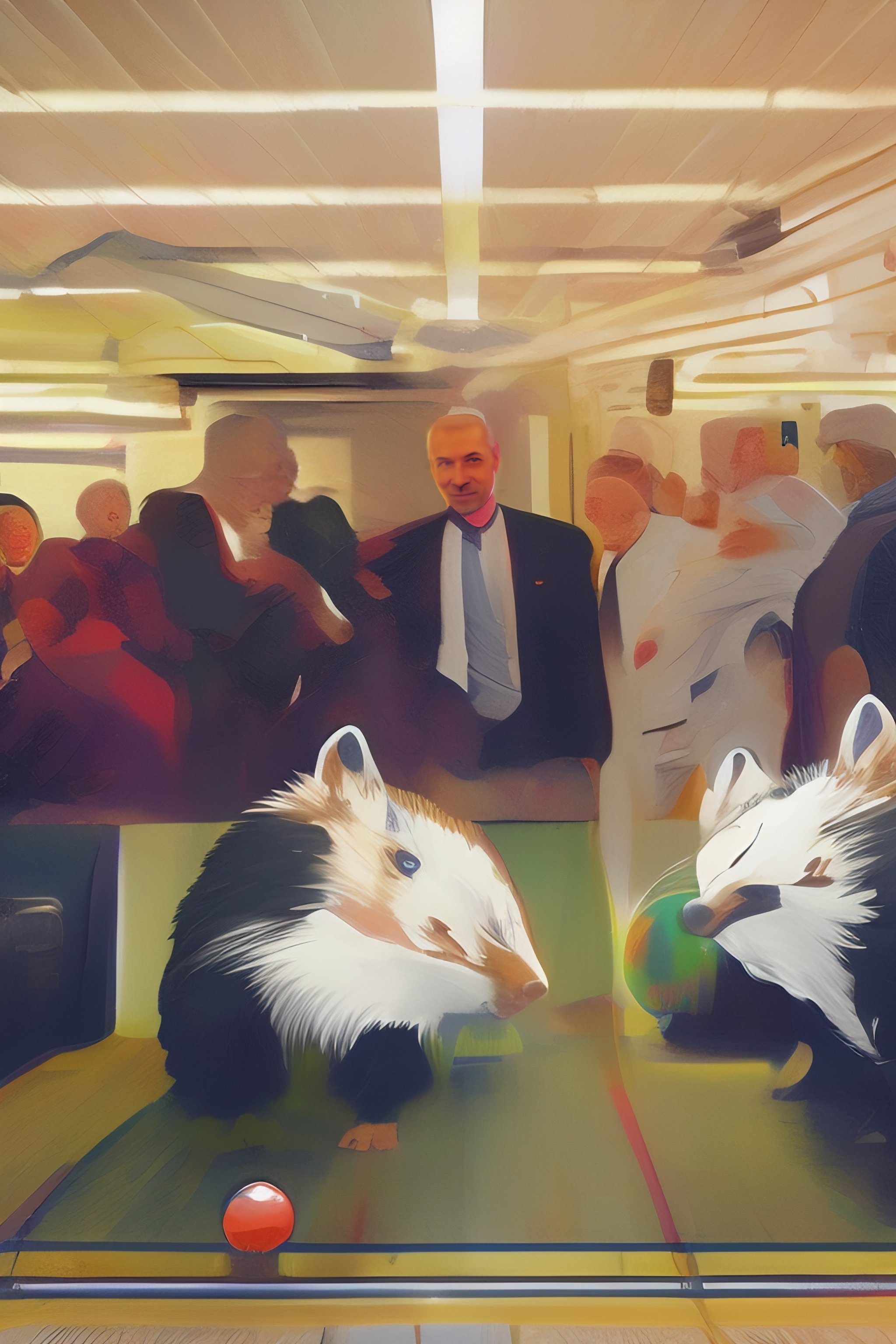 Lexica - Obama playing bowling with hedgehogs