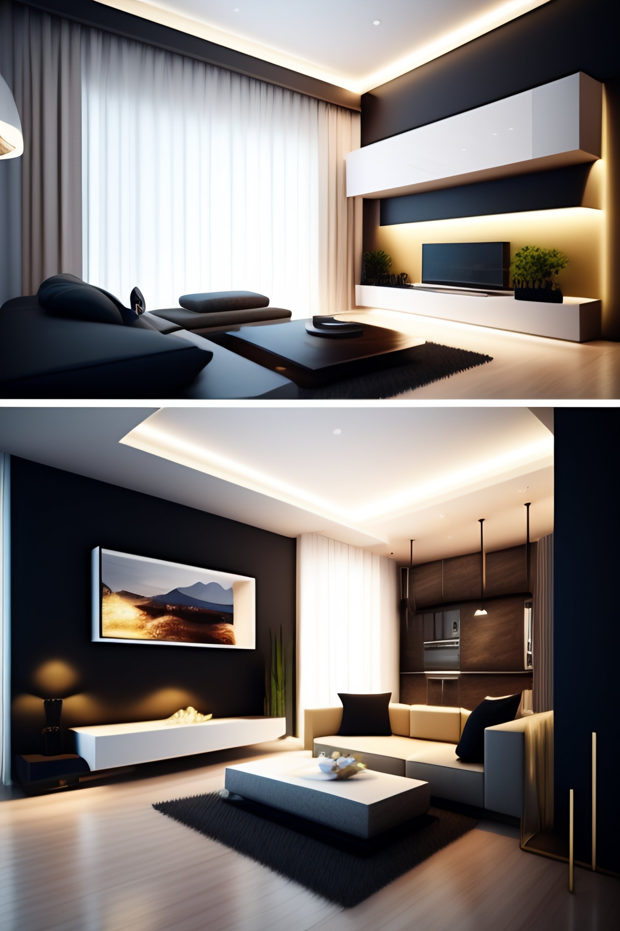 Lexica - Interior design of an open living room, minimalist, beautiful ...