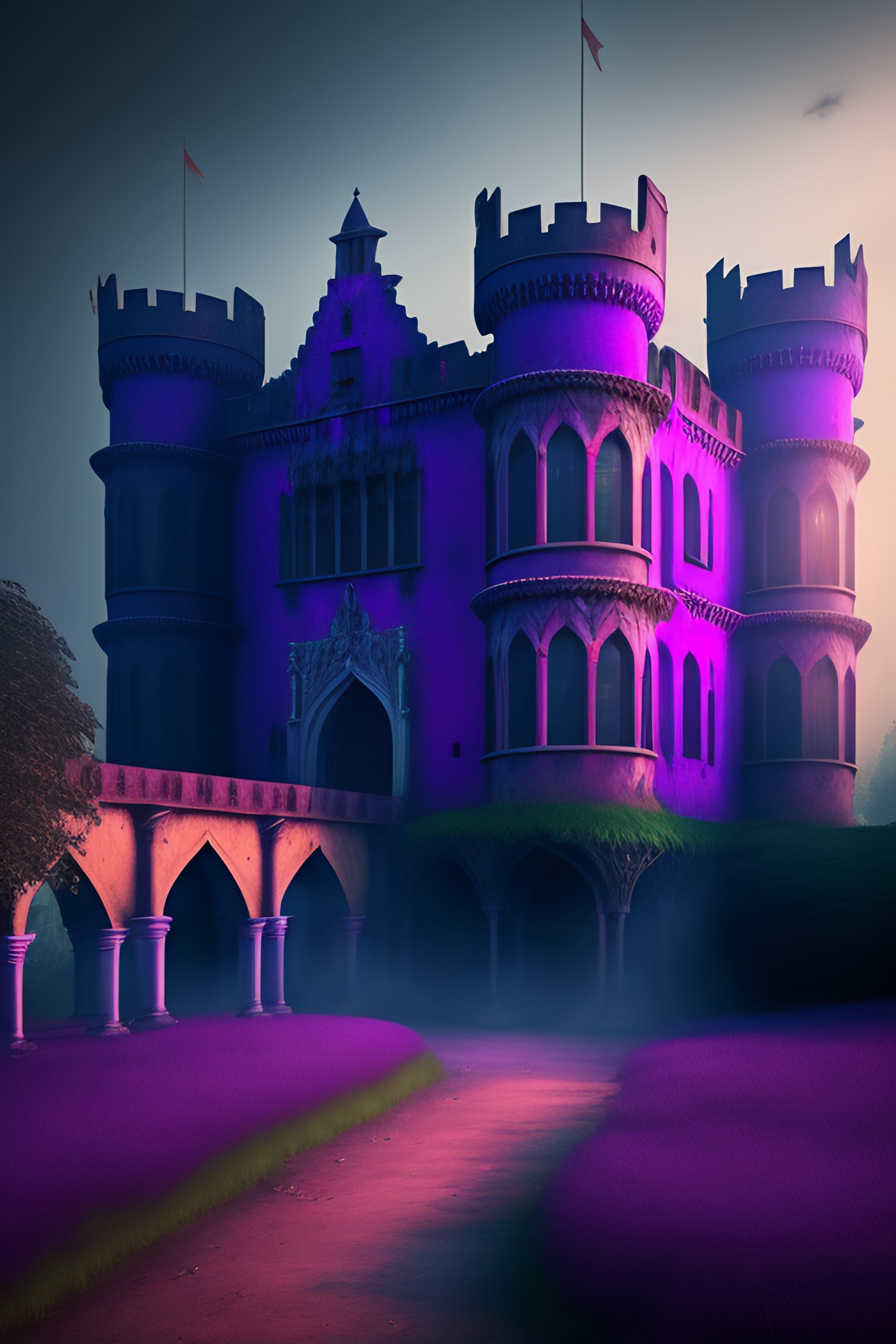 Lexica - Abandoned castle, ultra realistic, 4 k, dark, gritty, ominous ...