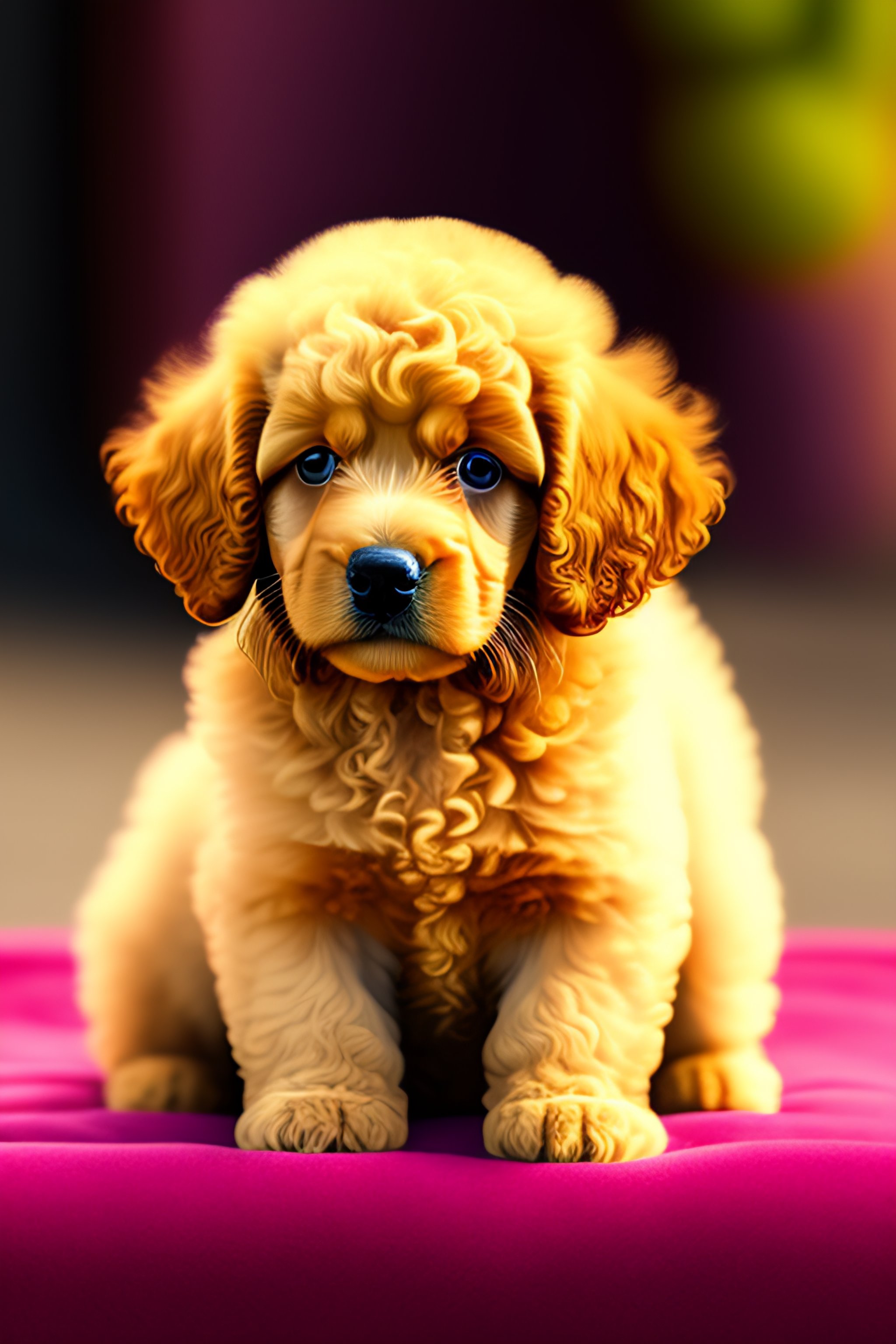 Lexica - Yellow poodle puppy