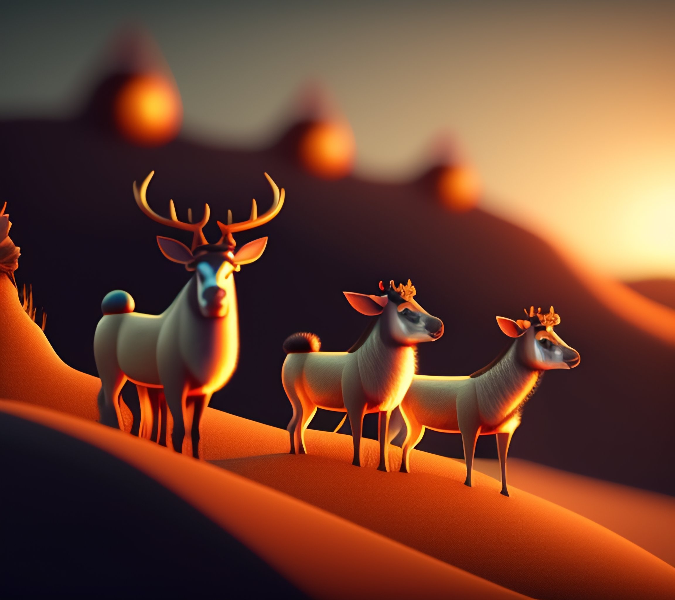 Lexica - The three wise men as animals, cinematic style, high ...
