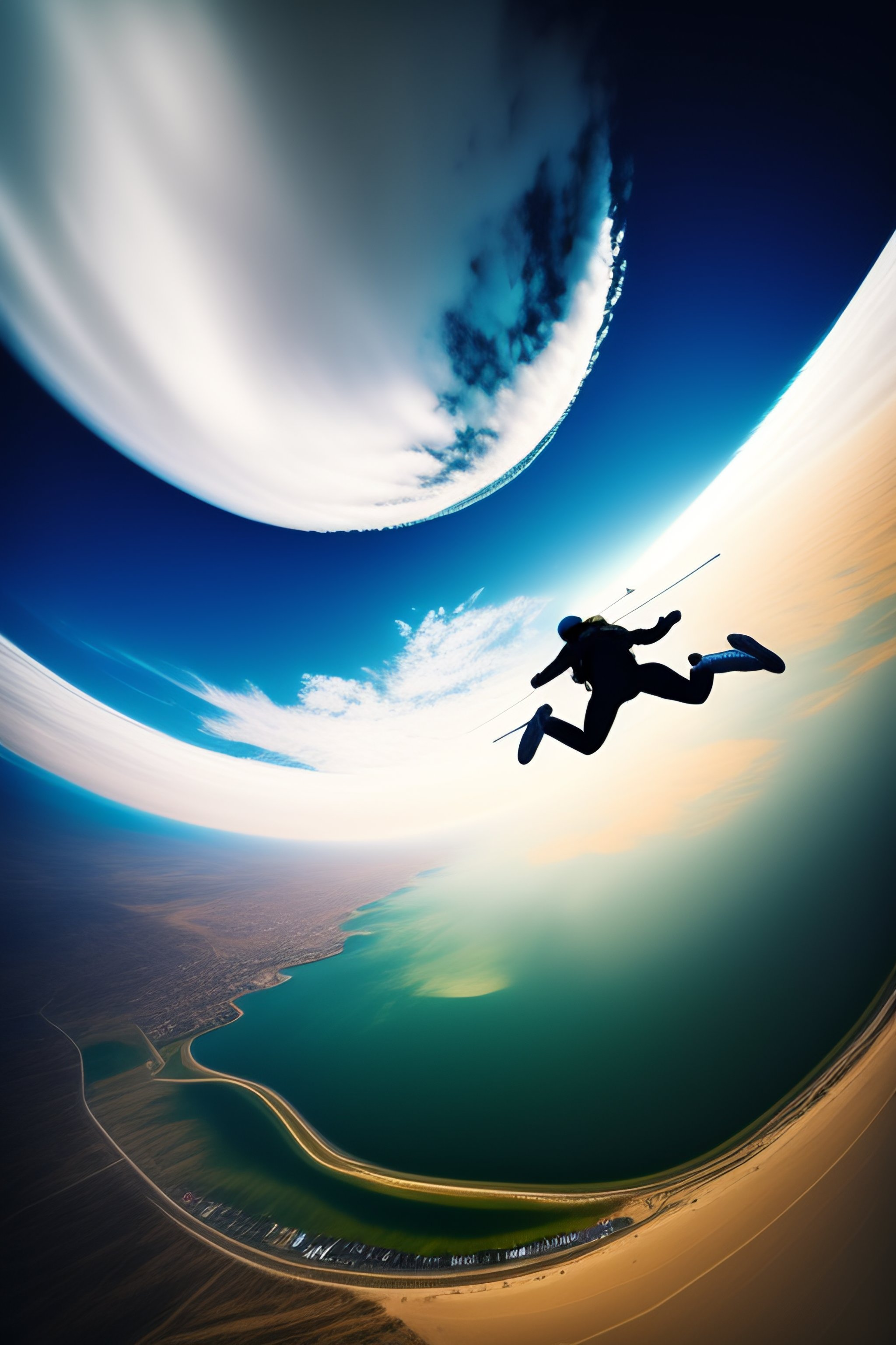 Lexica - Two skydivers who just jumped from the plane falling from the ...