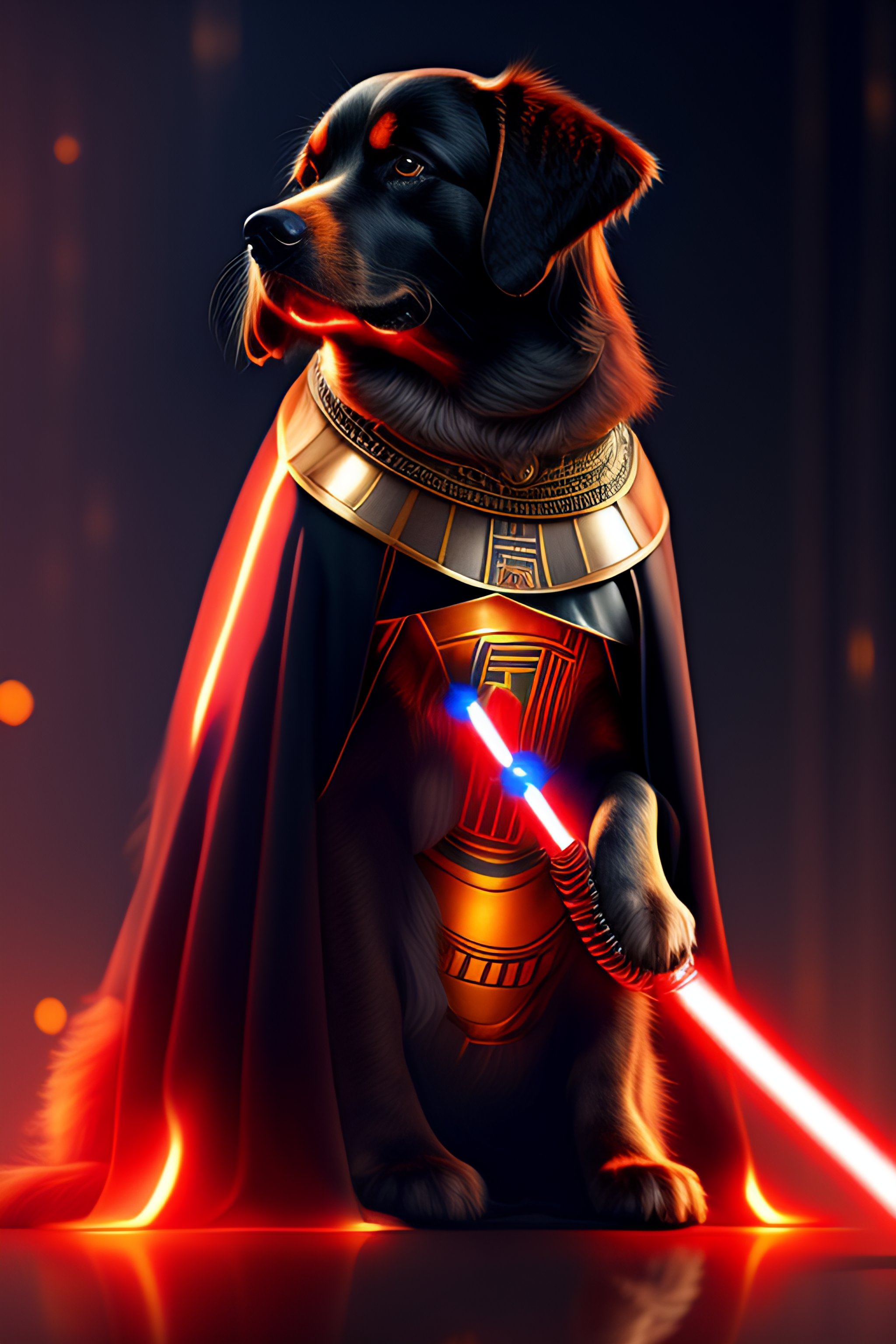 Lexica - Star Wars scene artificial intelligence a golden retriever dog ...