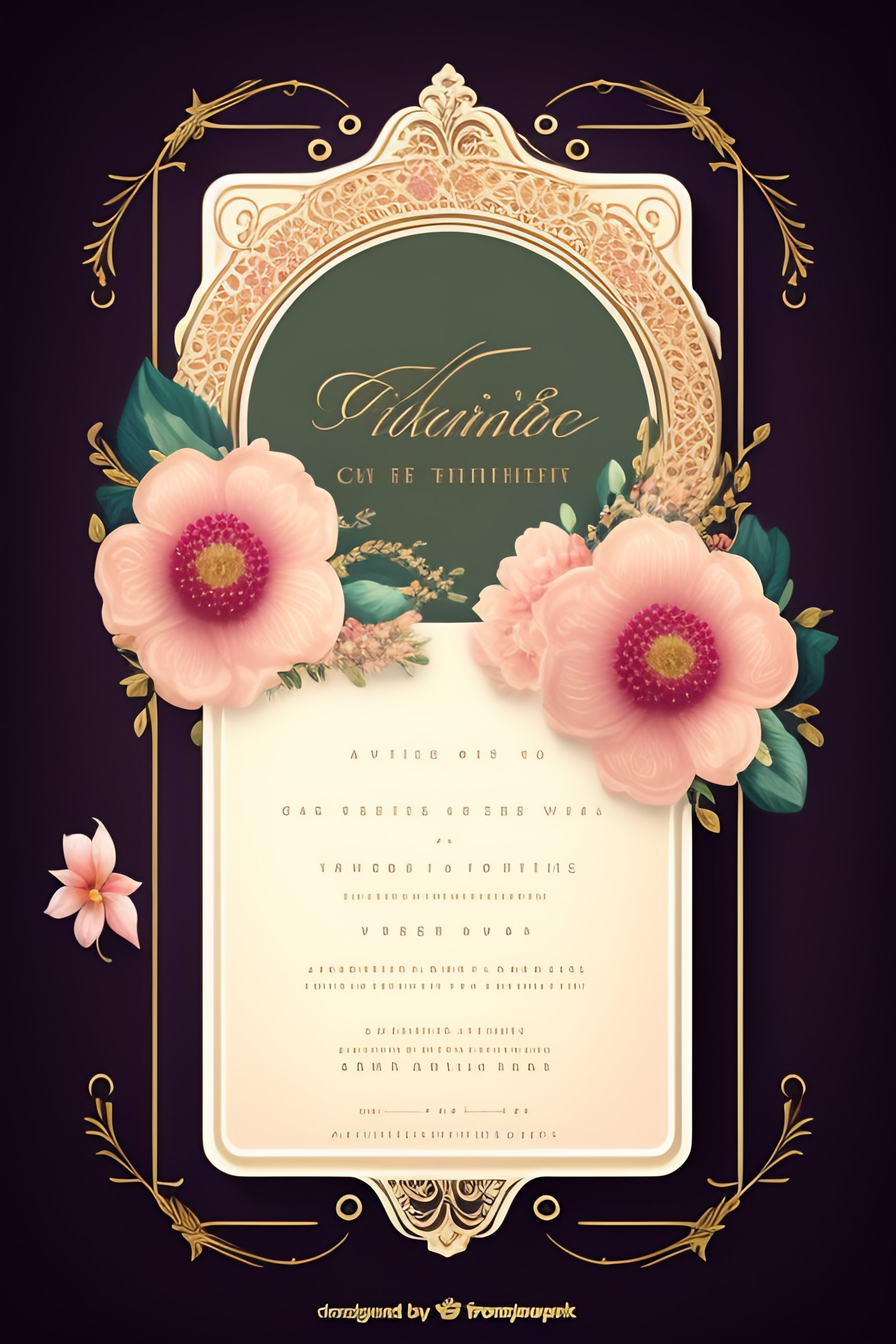 Lexica - "Create a realistic feminine, floral design using a soft color ...