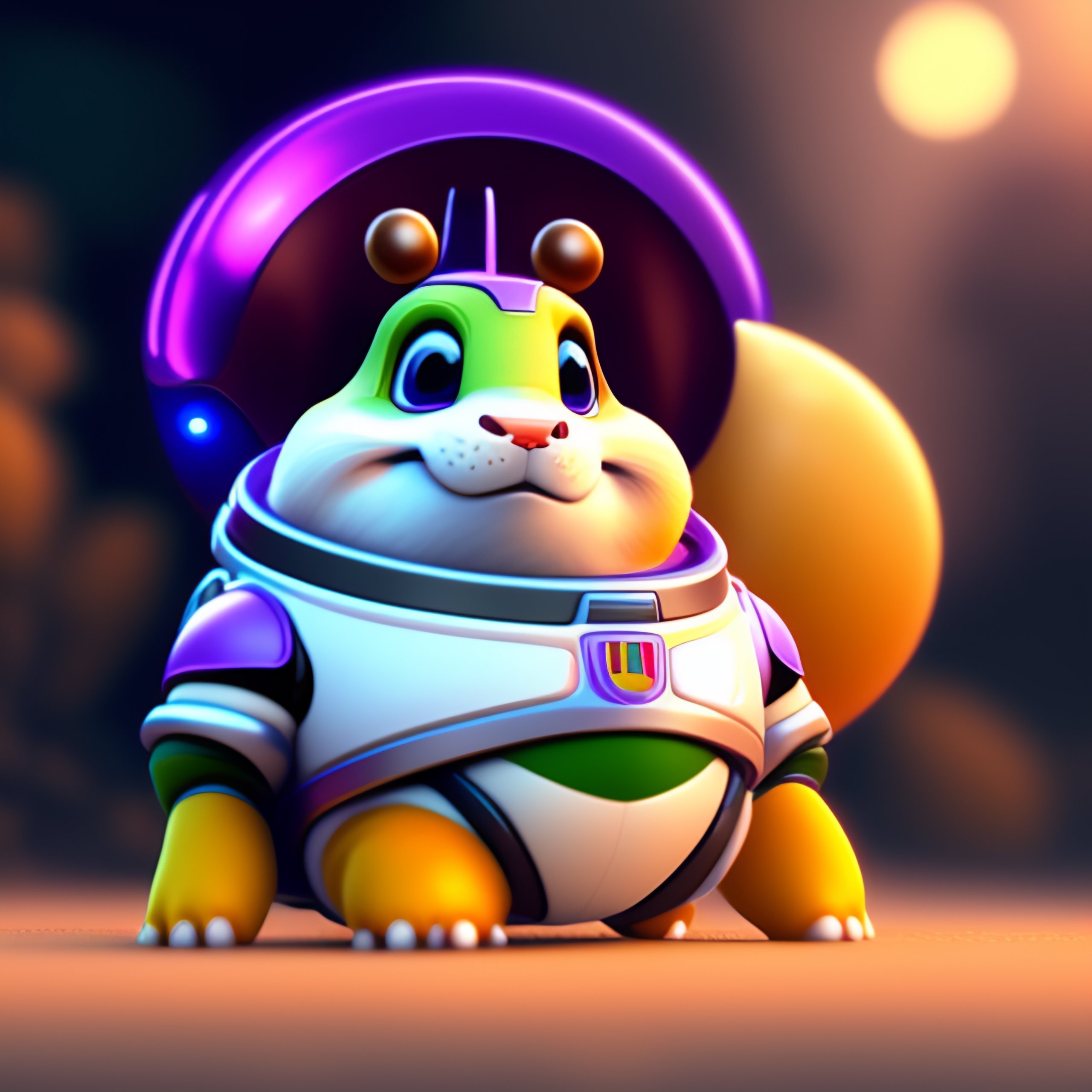 Lexica - Buzz Lightyear with a Hamster's Body, cute, unreal engine