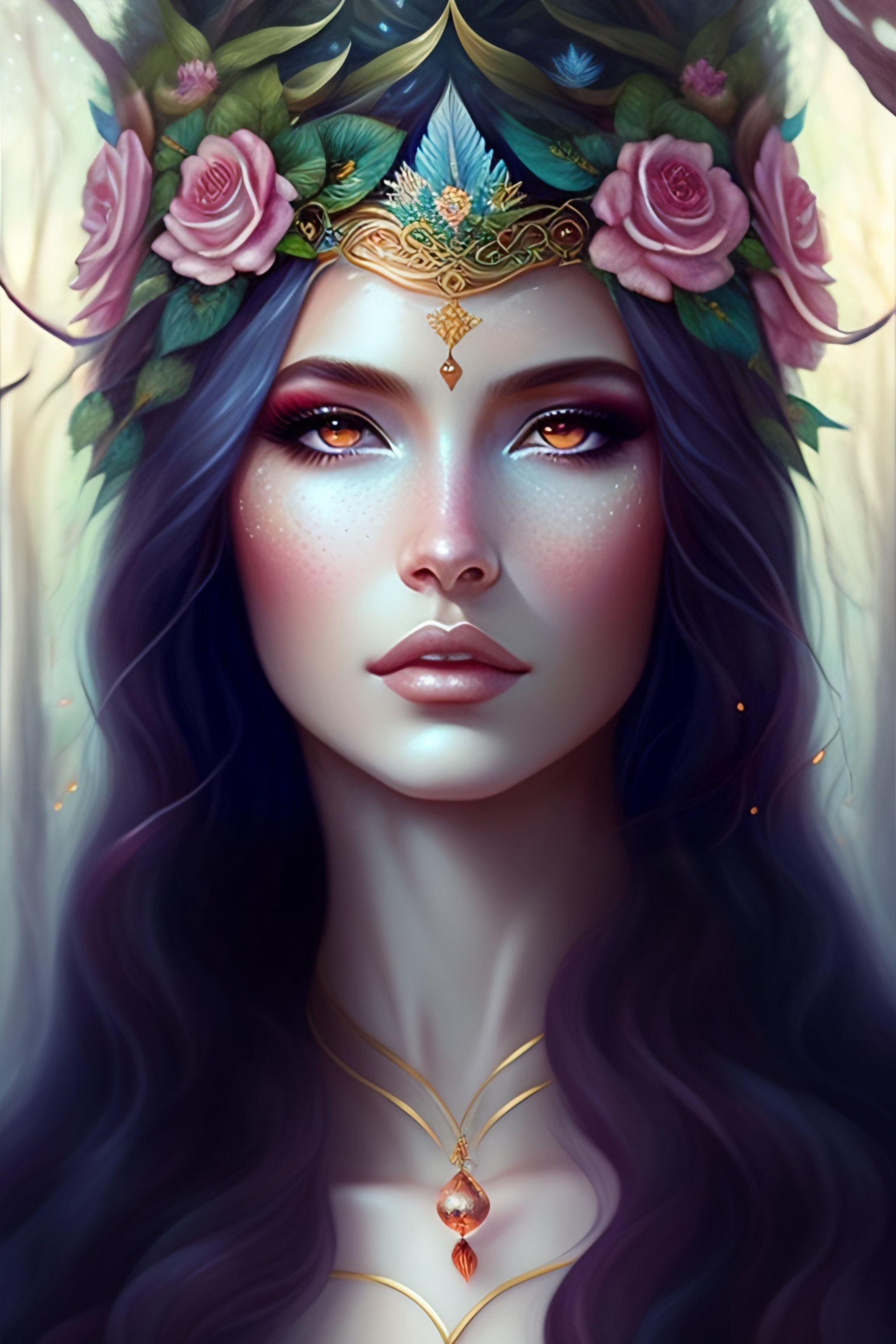 Lexica - The latina fairy queen in her enchanted forest : : illustrated ...