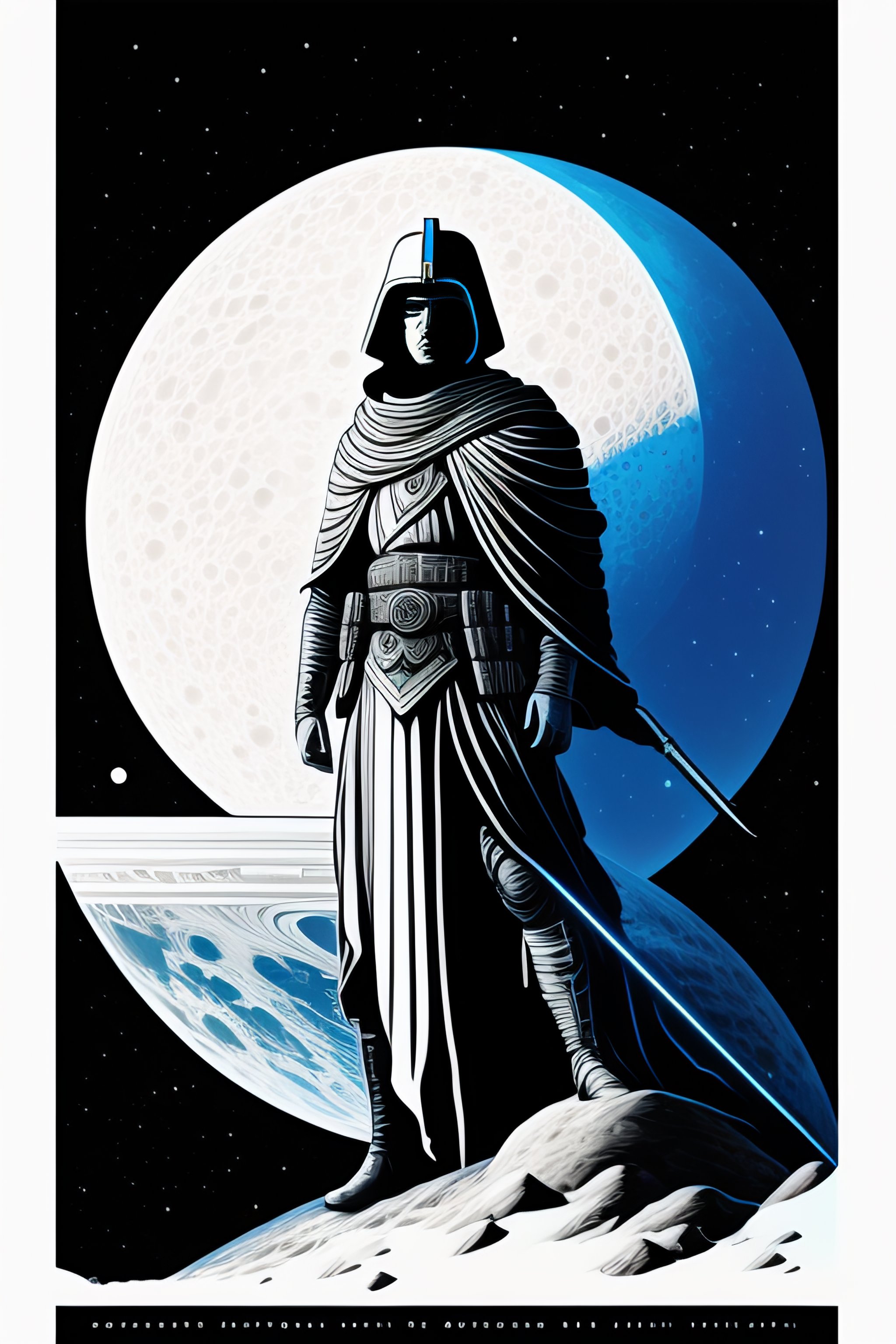 Lexica - An award winning line art illustration of a jedi knight on the ...