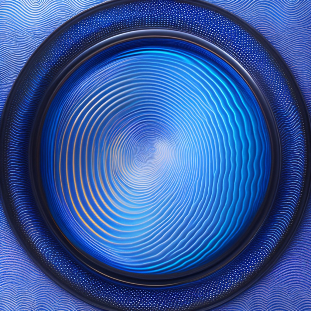 Lexica - A fingerprint, ntense intricate Blue moire', moving ripples ...