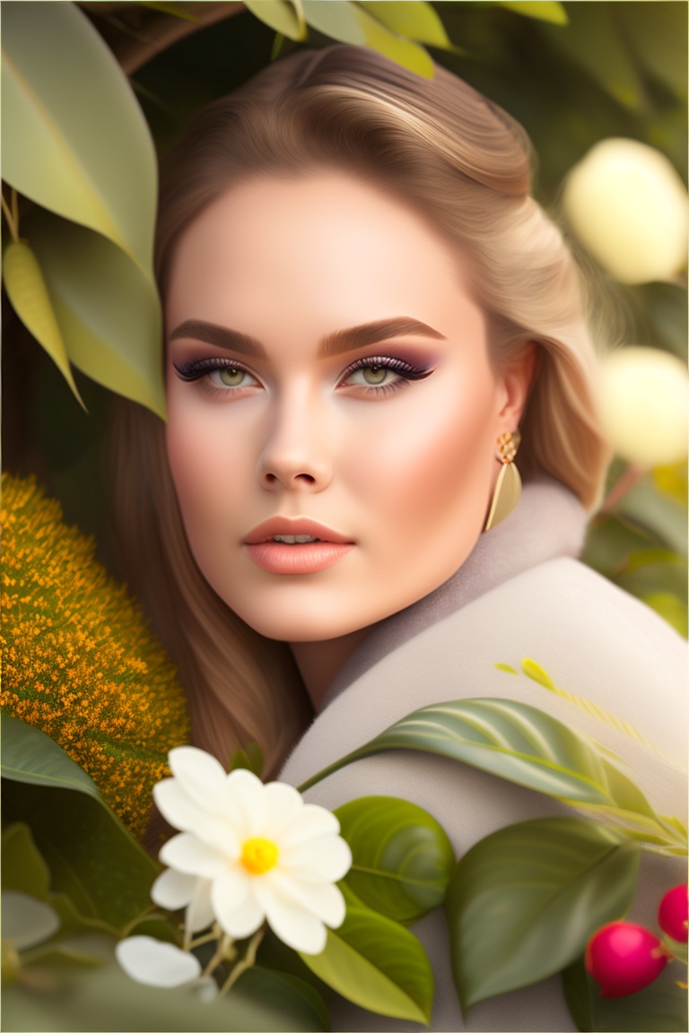 Lexica - Plus-sized Norwegian model, makeup, eyeliner, wide hips ...