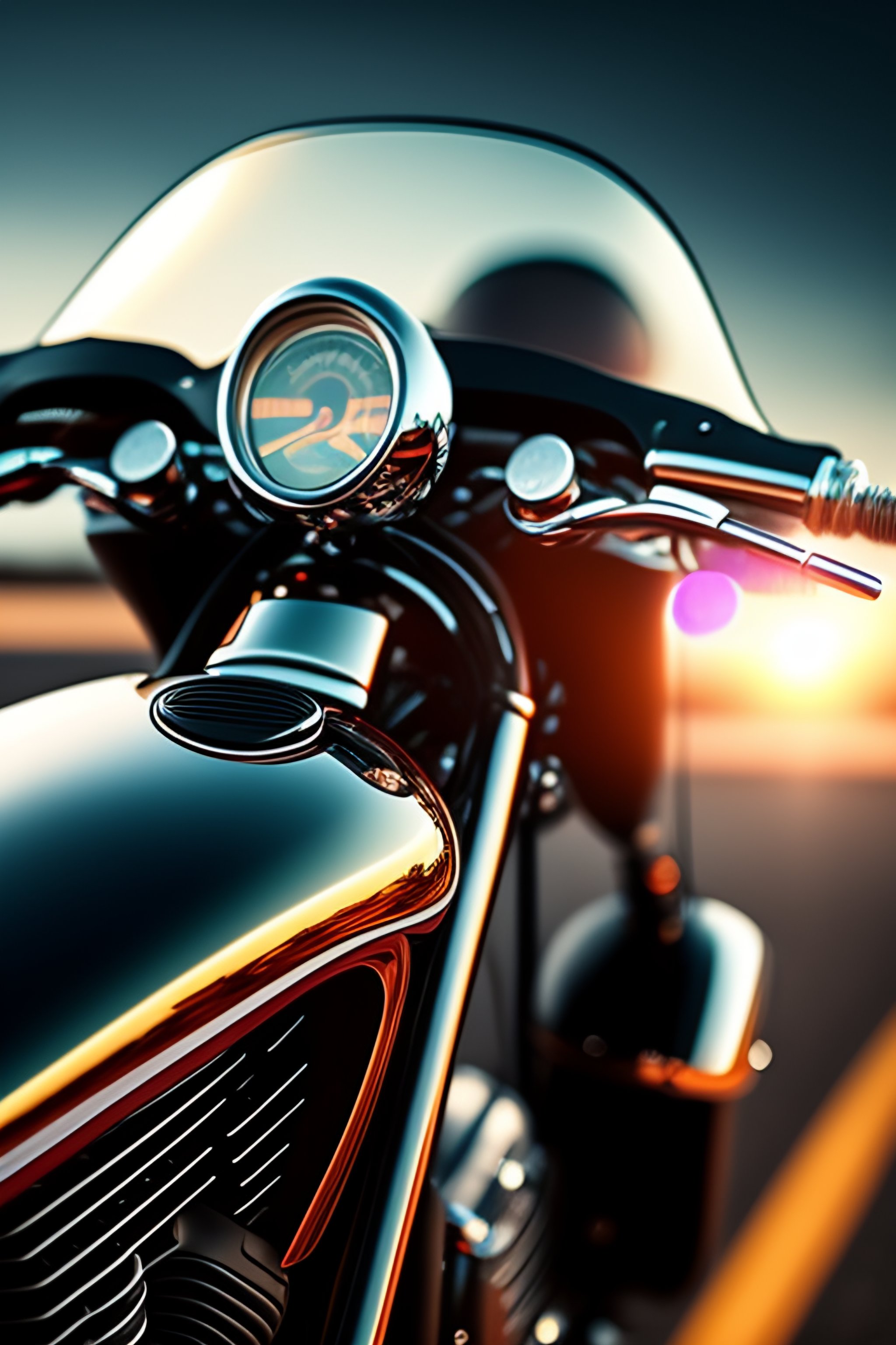 Lexica - Motorcycle Glass Transparent Chrome