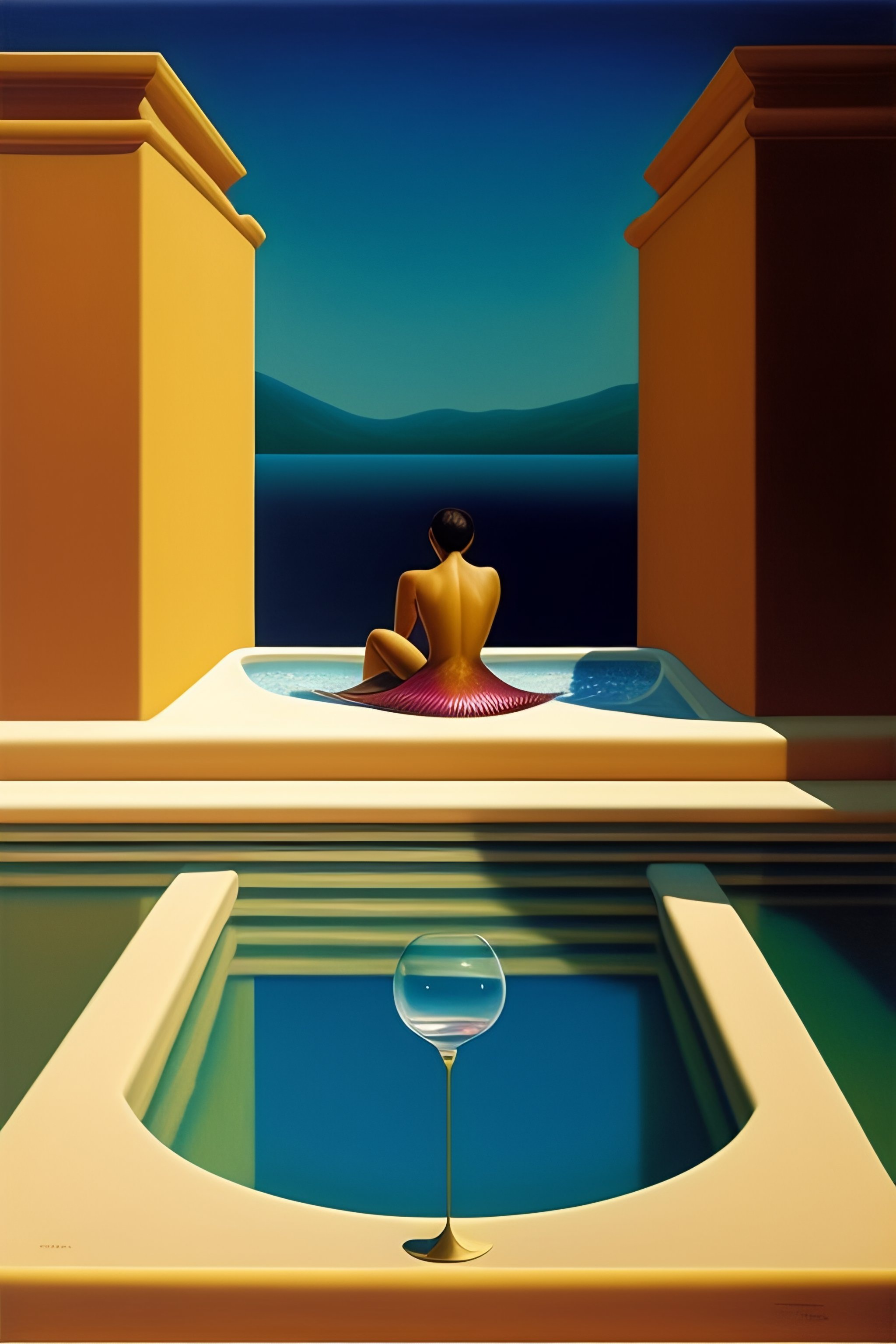 Lexica - The Star card shows a mermaid kneeling at the edge of a small ...