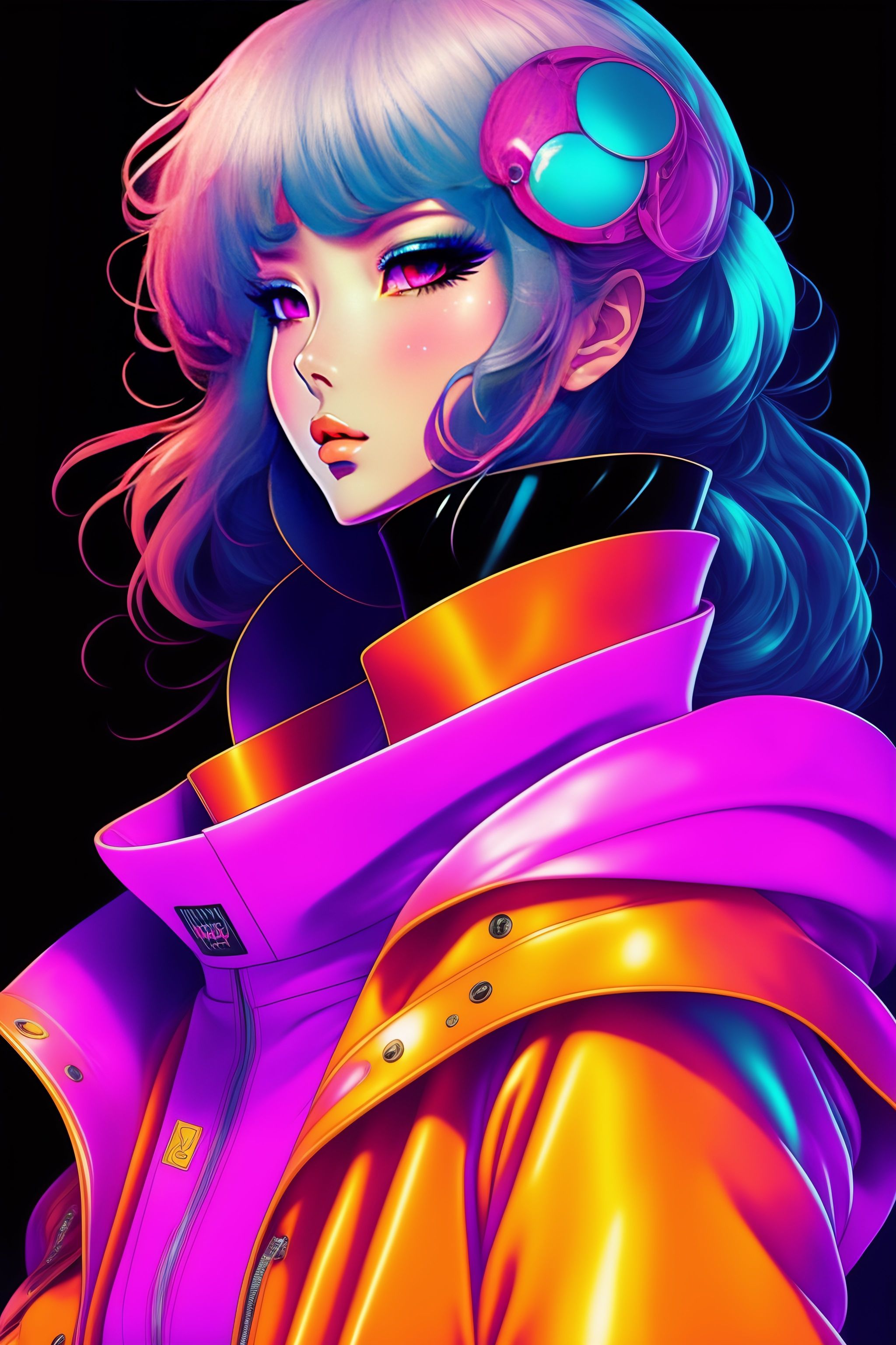 Lexica - Haute couture in the style of 90's vintage anime, neon, akira ...