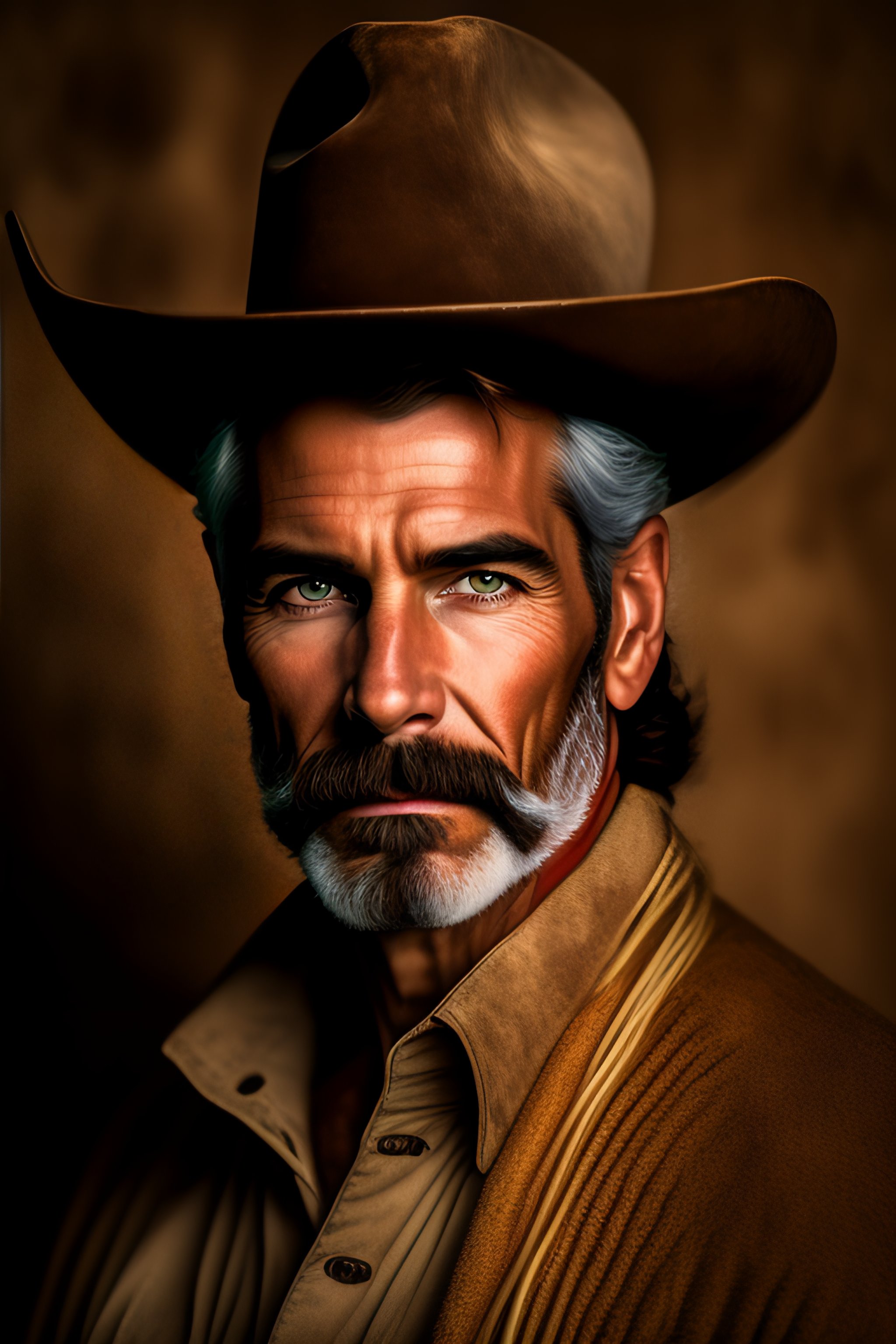 Lexica - Portrait of a cowboy in a spaghetti western background ...