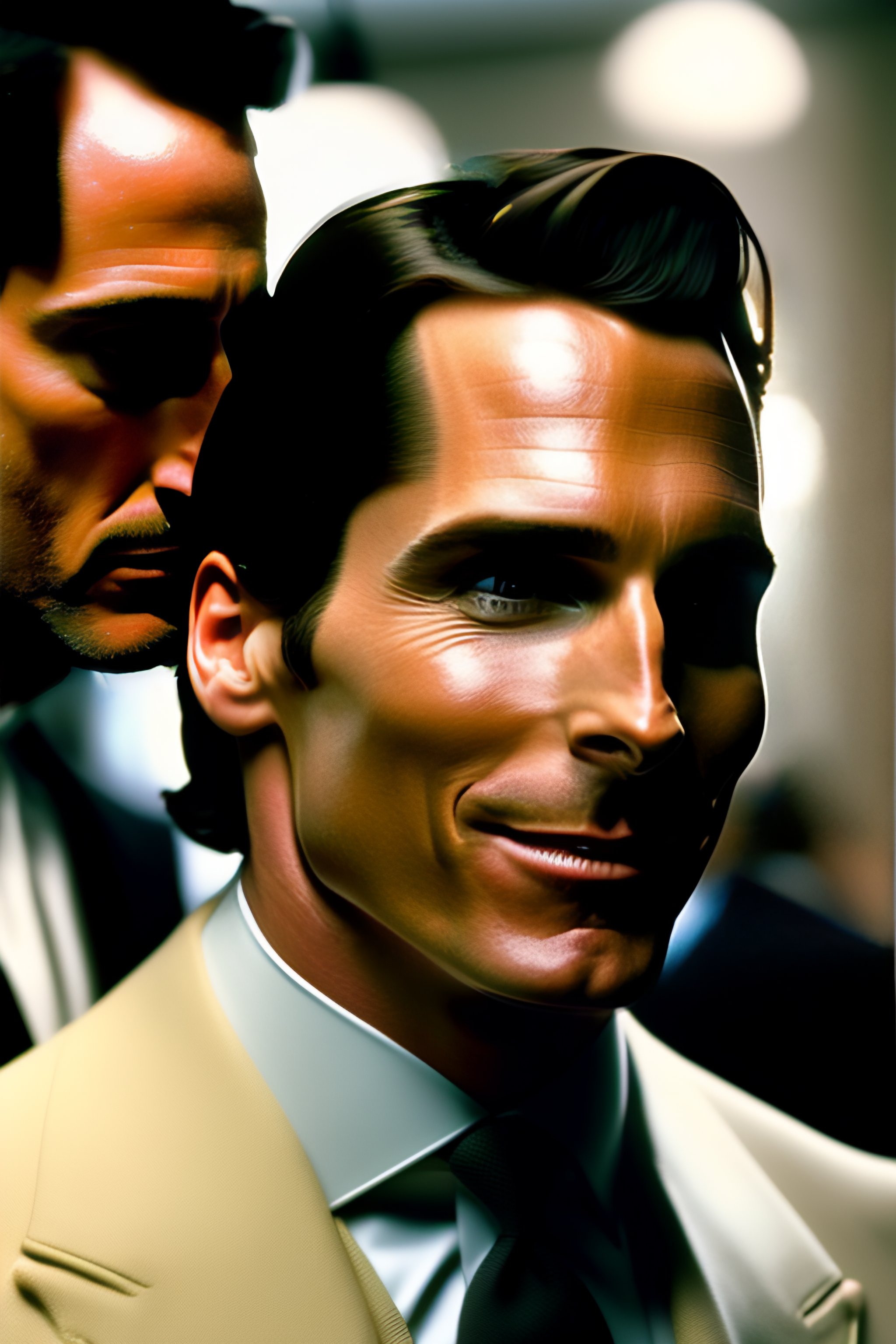 Lexica - Christian bale as patrick bateman doing his daily skincare routine
