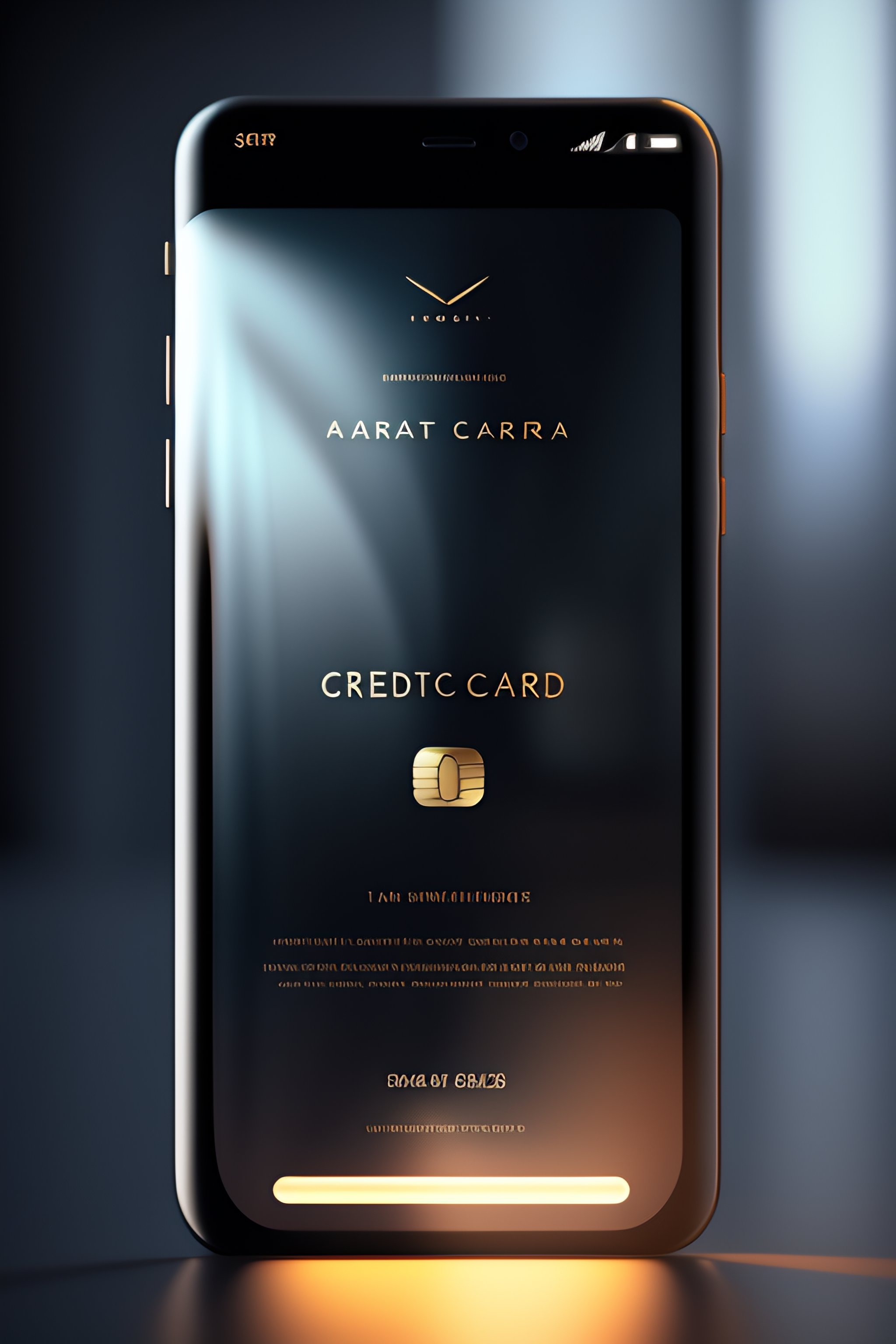 Lexica - Credit card, screen touch, icons app, dramatic lighting ...