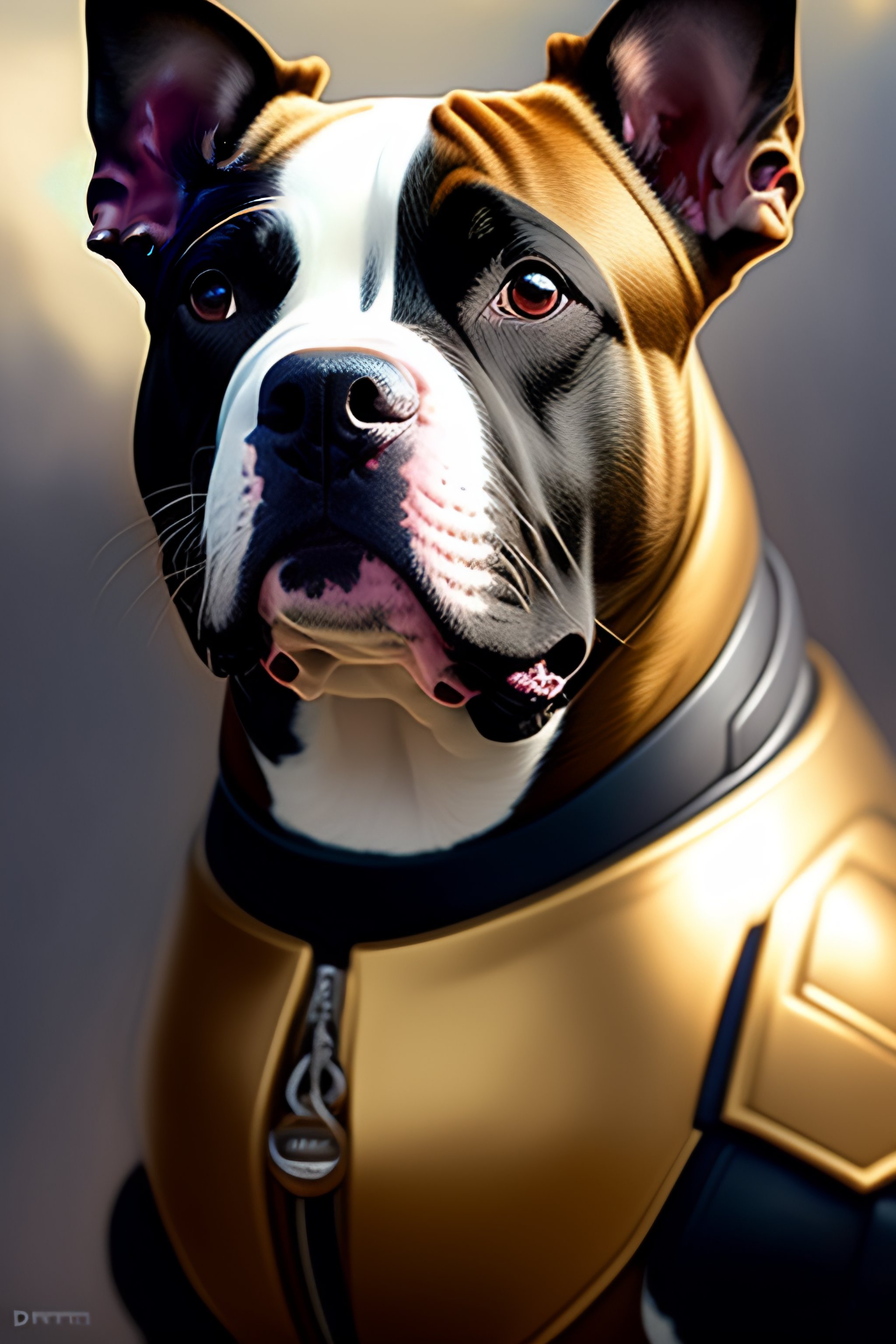 Lexica - A Staffordshire Bull Terrier Dog as the doomslayer, realistic ...