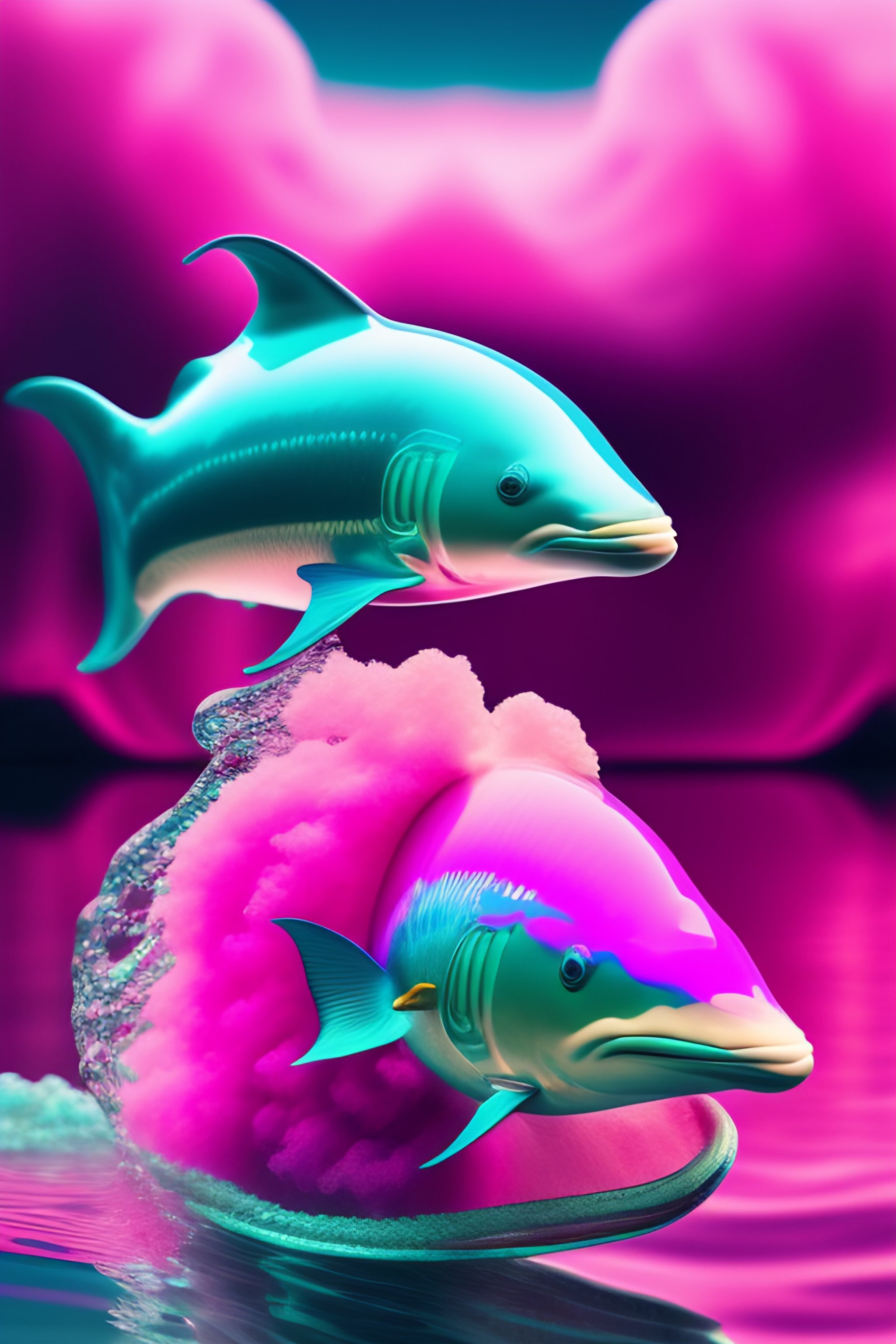 Lexica - Pink dolphin smoking