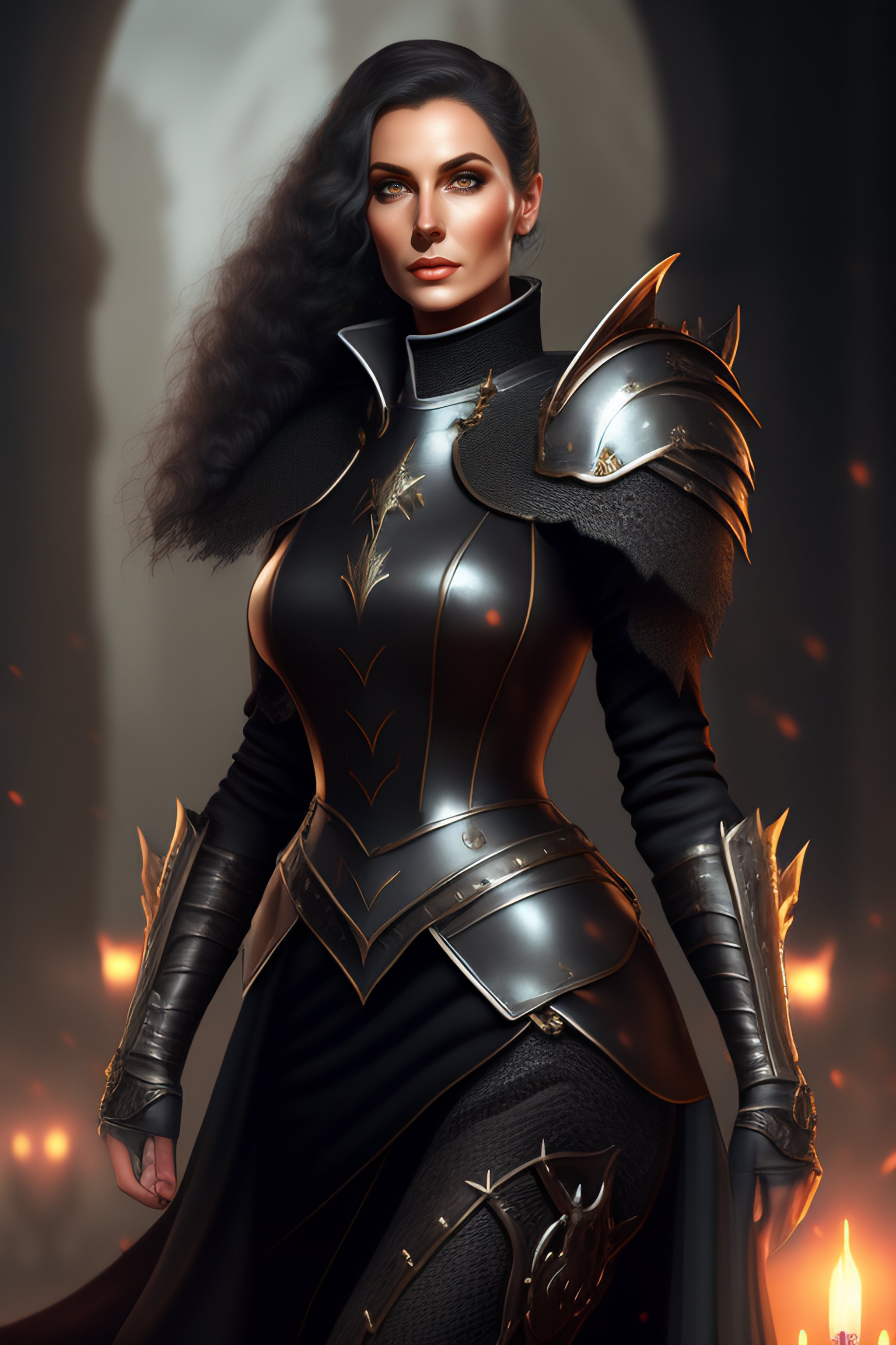 Lexica - Woman gothic knight necromancer summoner, armored Wolfenstein ...