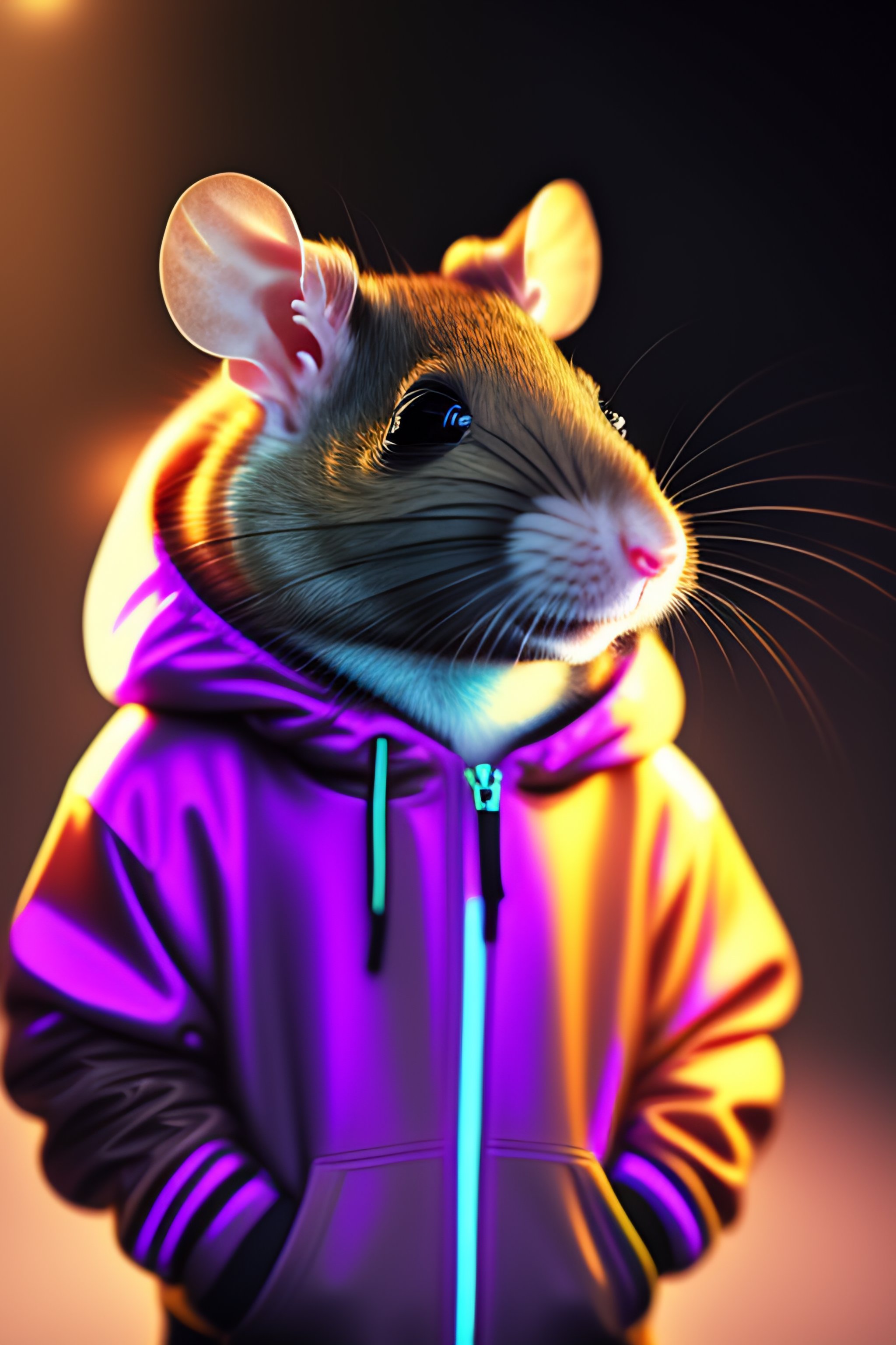Lexica - A rat streaming in twitch with an adidas outfit on, high quality