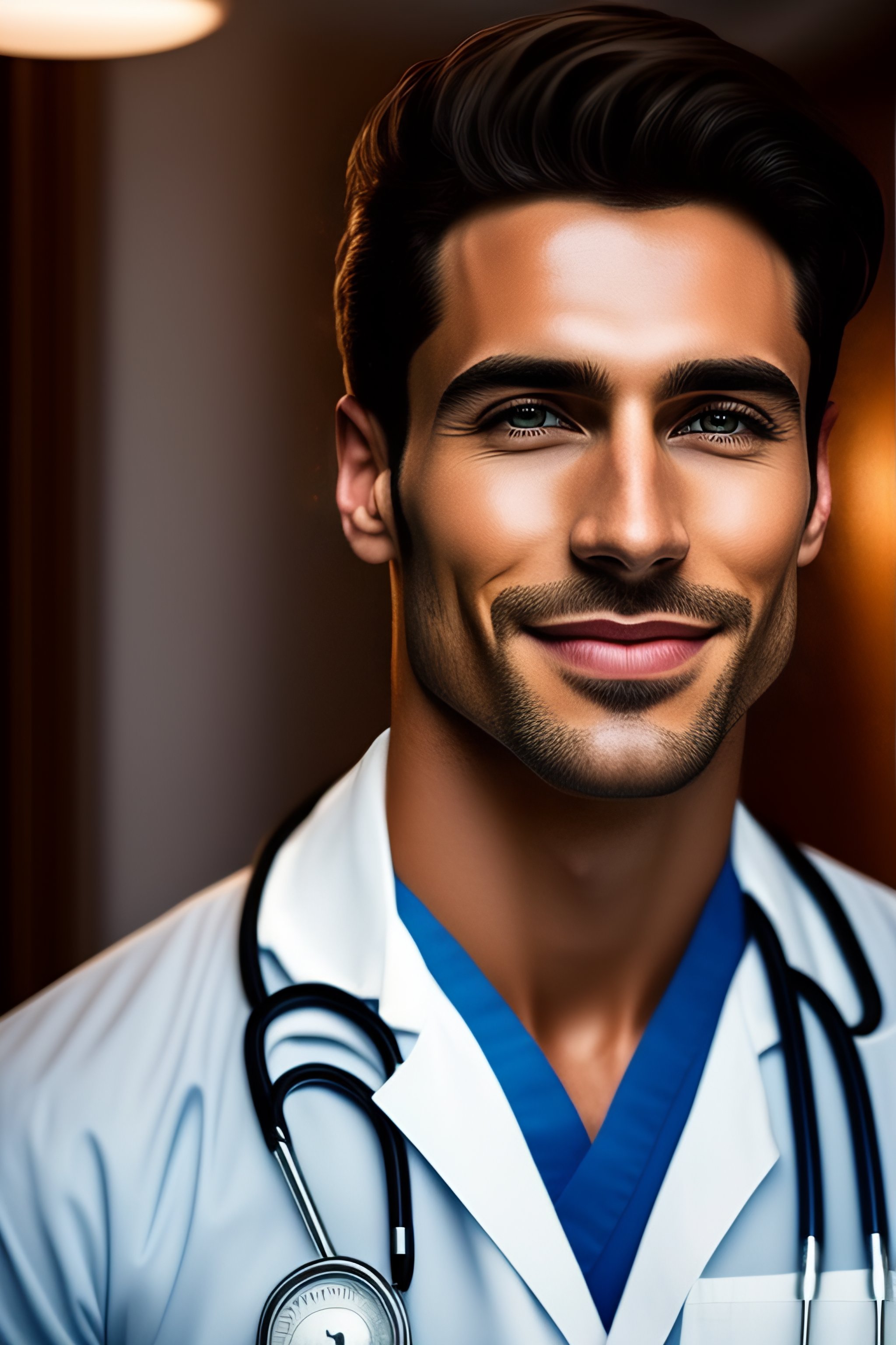 Lexica - A gorgeous man works as a doctor and he's the love of my life