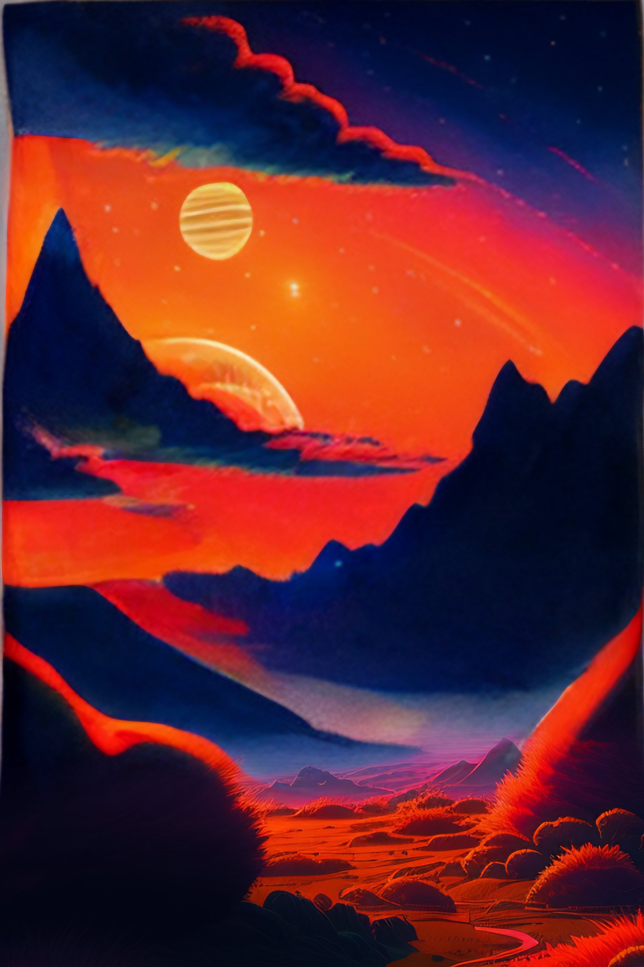 Lexica - Illustration of jupiter clouds by dan mumford, alien landscape ...