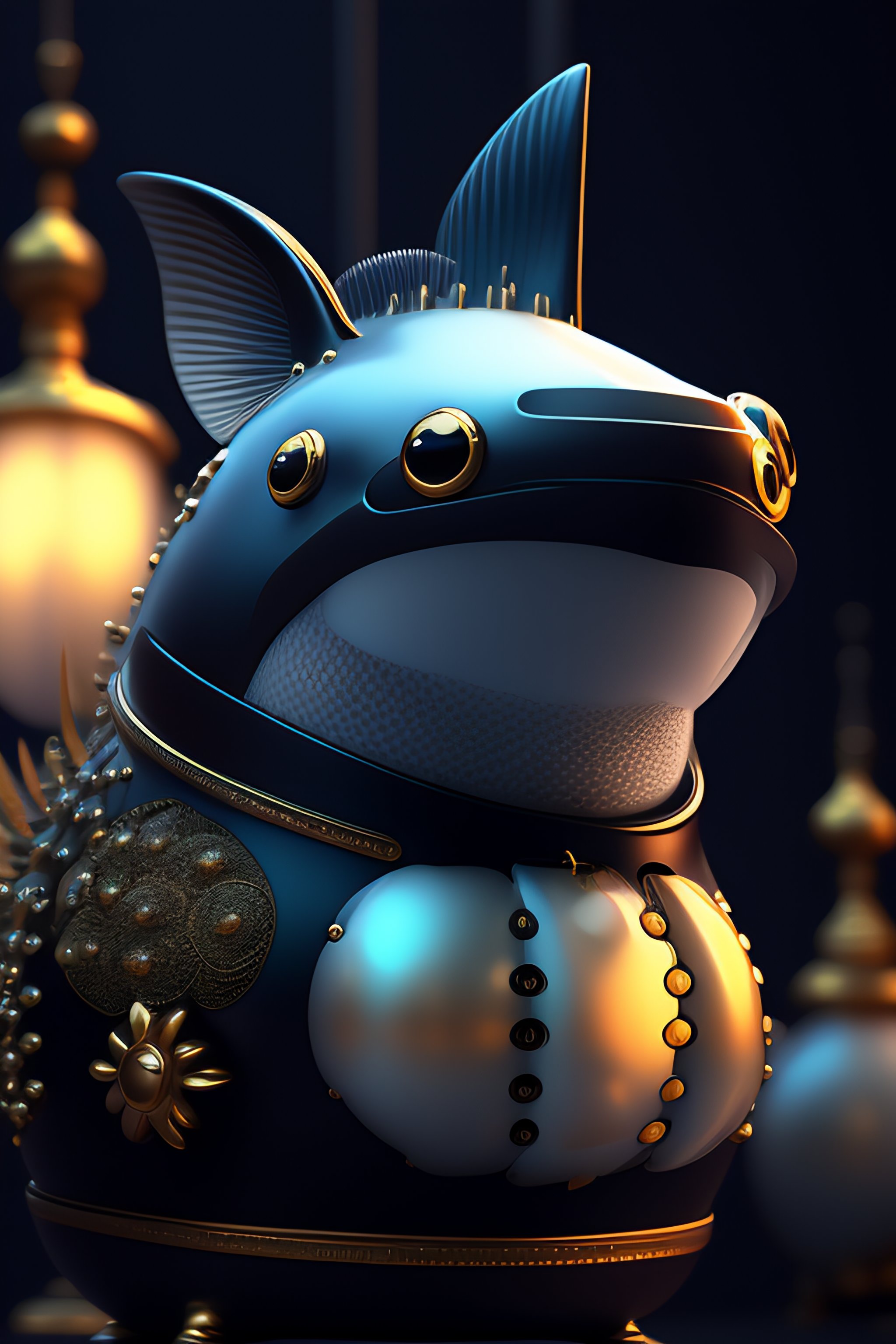 Lexica - Puffer fish animatronic, digital art, intricate, trending on ...