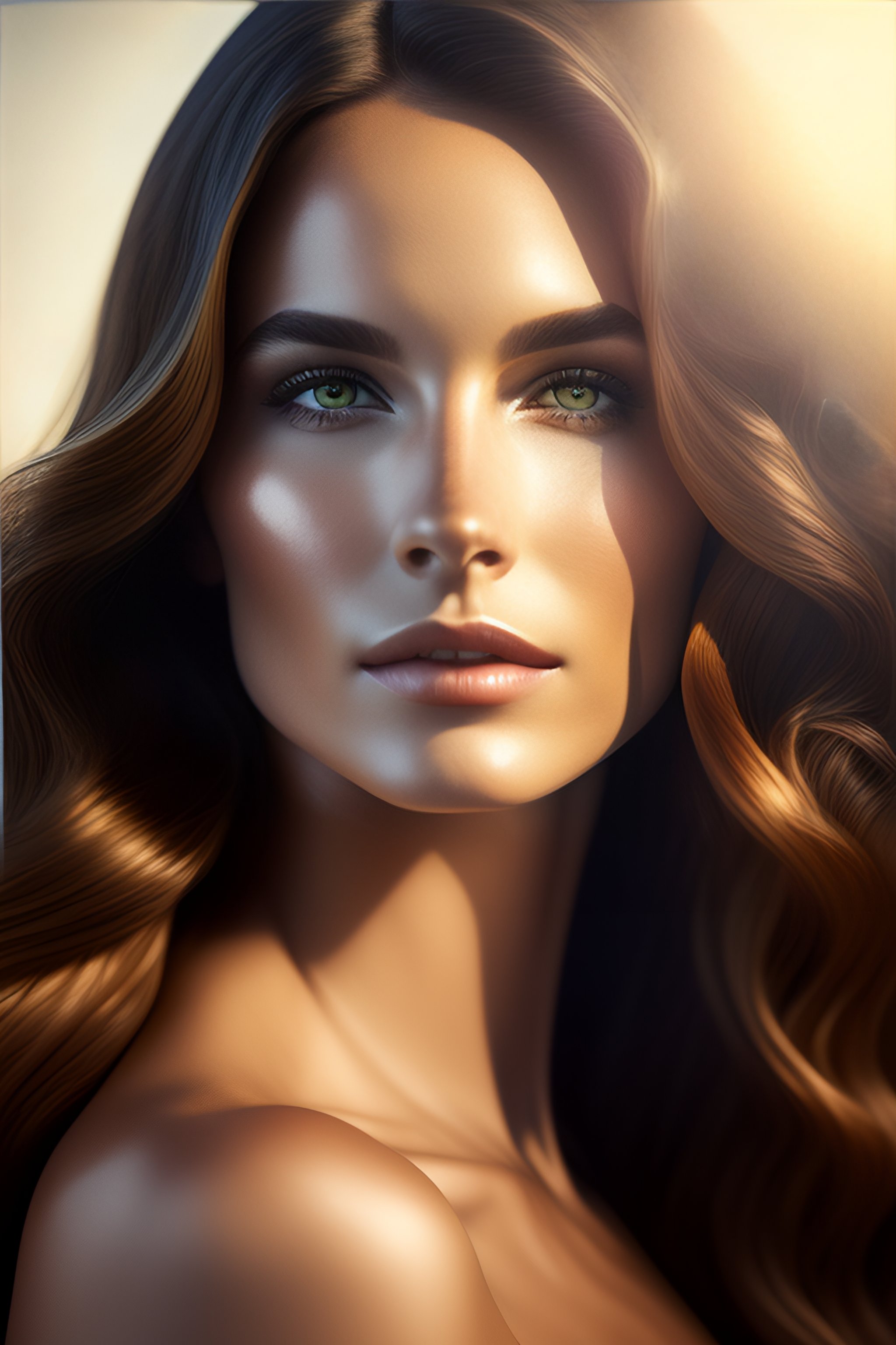 Lexica - Portrait photo headshot for pantene by mucha, sharp focus ...