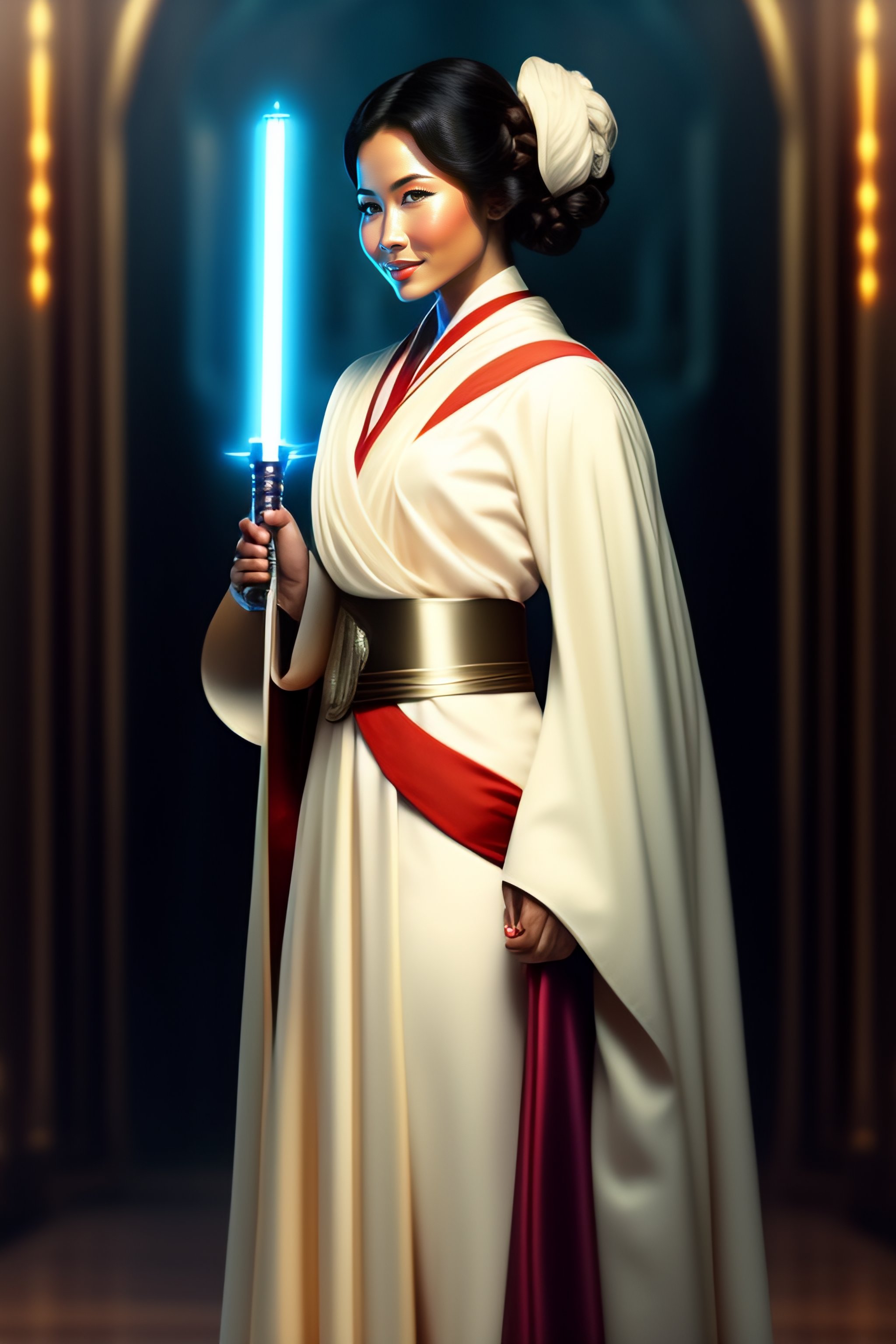 Lexica - Disney style A female jedi at her graduation Dressed in her ...