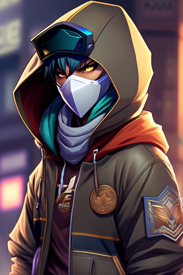 Lexica - A gang cartoon anime character wearing a hoodie jacket ...