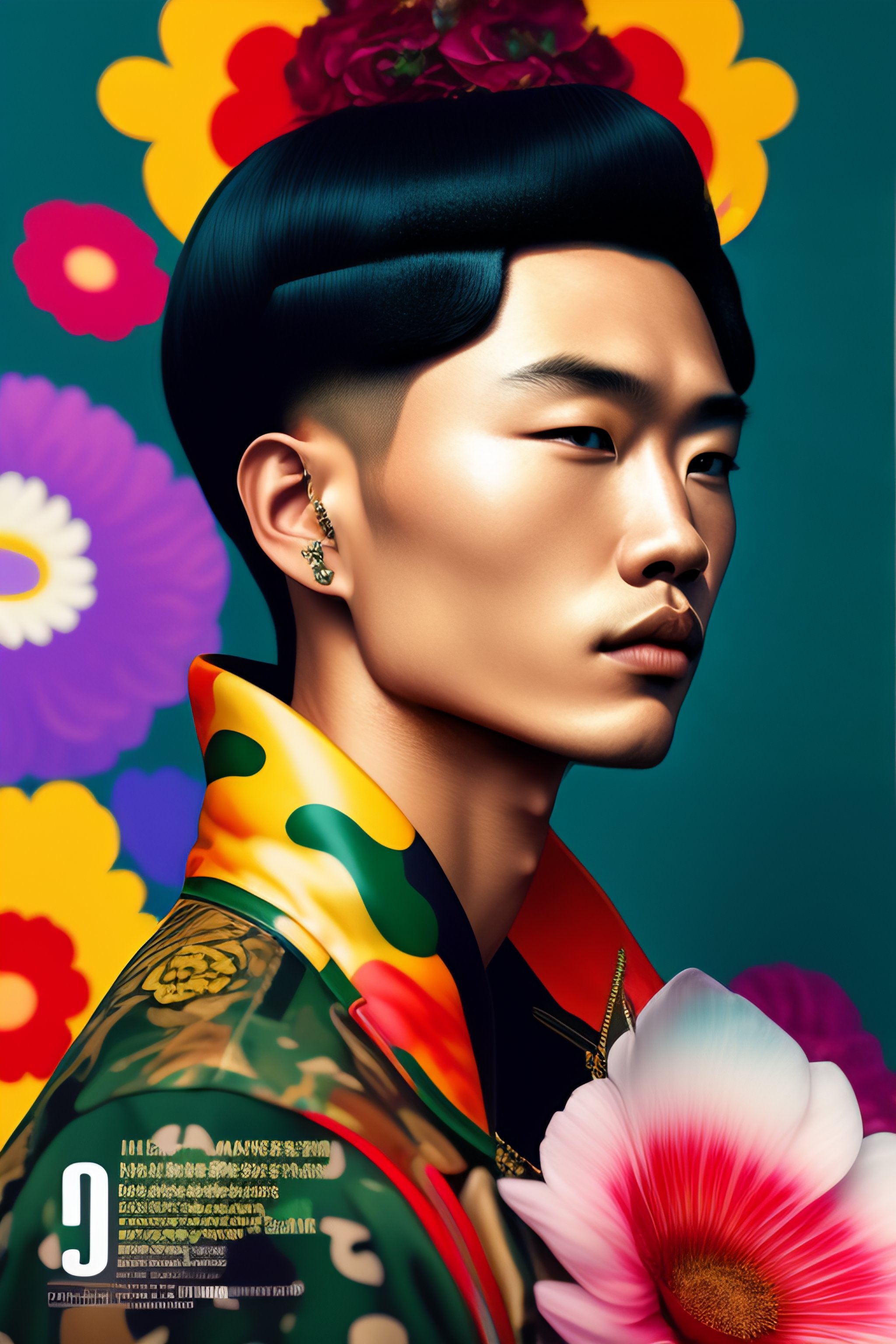 Lexica - Magazine cover poster, upper portrait of male soldier wearing ...