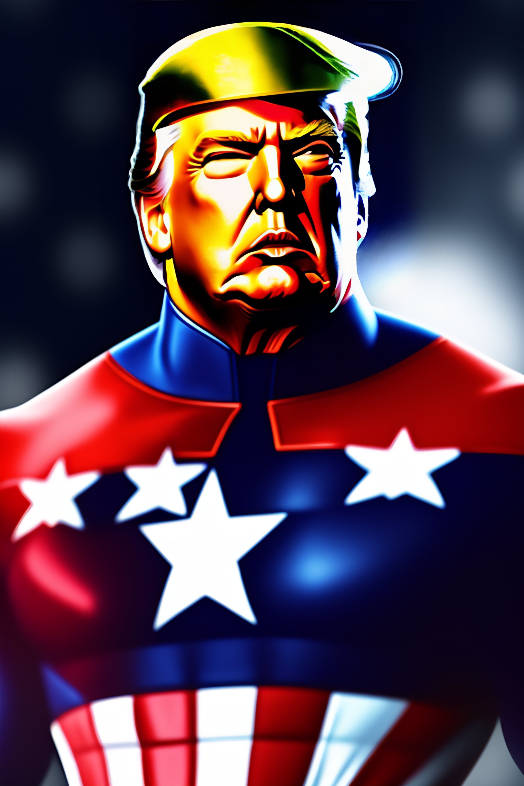 Lexica - Donald trump in captain america mode