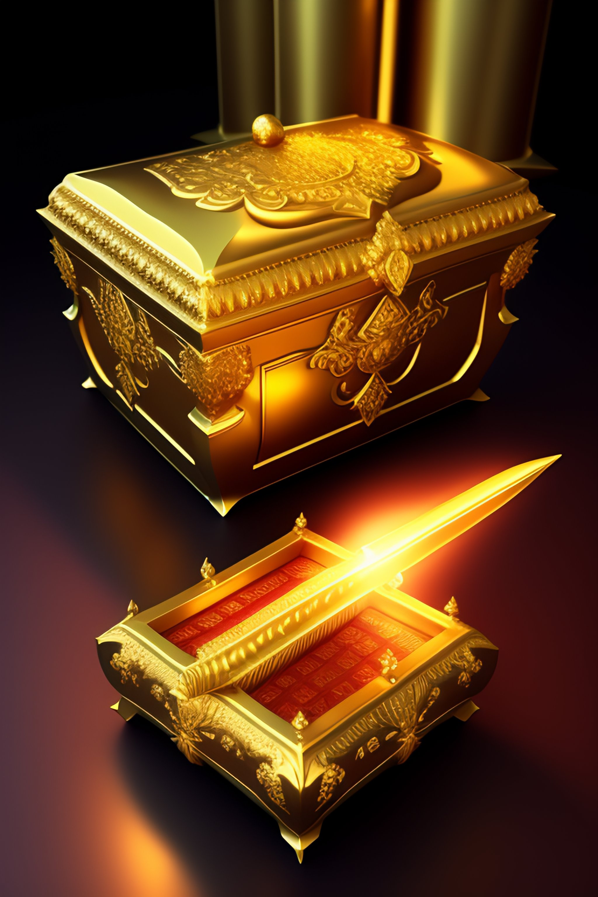 Lexica - A mysterious,magical,metaphysical,glowing golden Sword in a ...